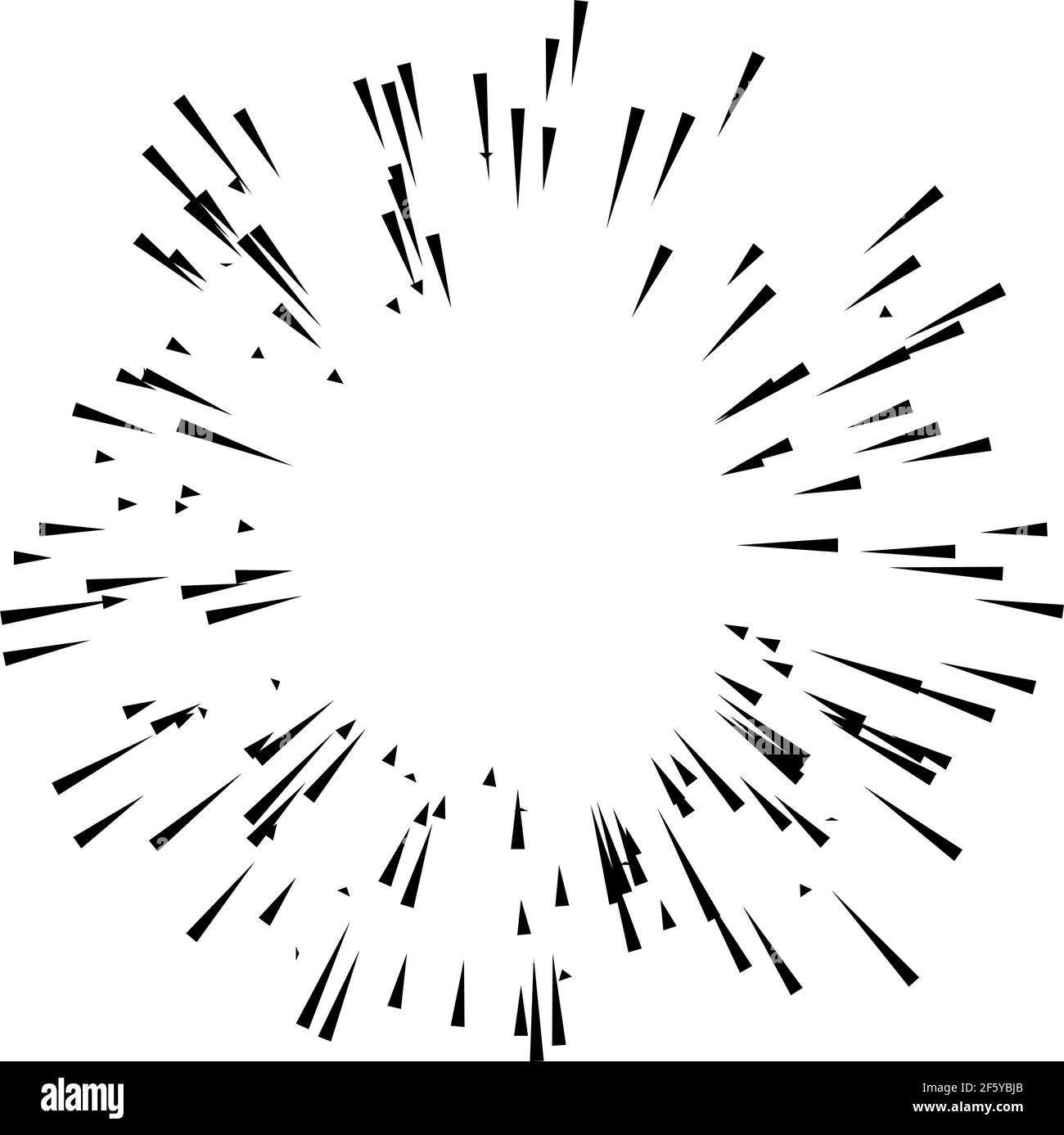 Radial, radiating lines, stripes abstract element for explosion, burst ...