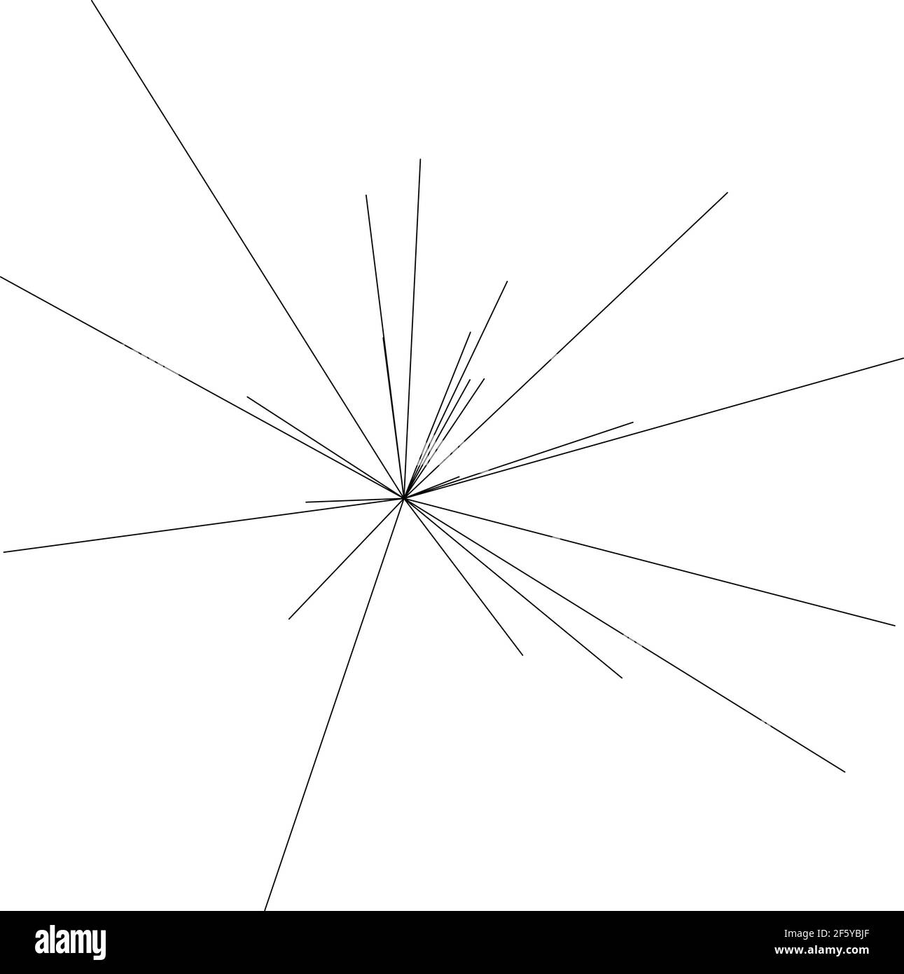 Radial, radiating lines, stripes abstract element for explosion, burst ...