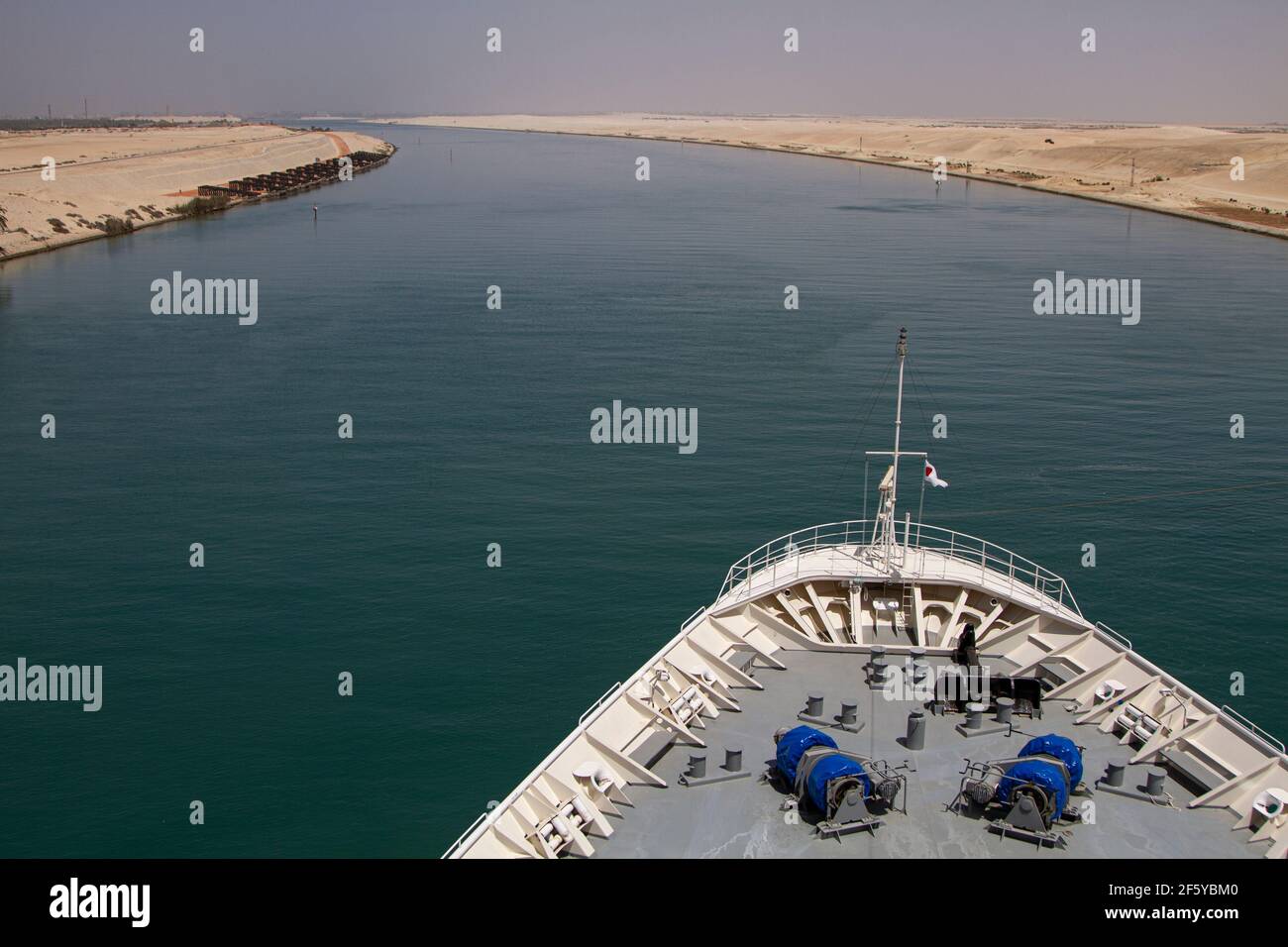 Ship in the Suez Canal Stock Photo - Alamy