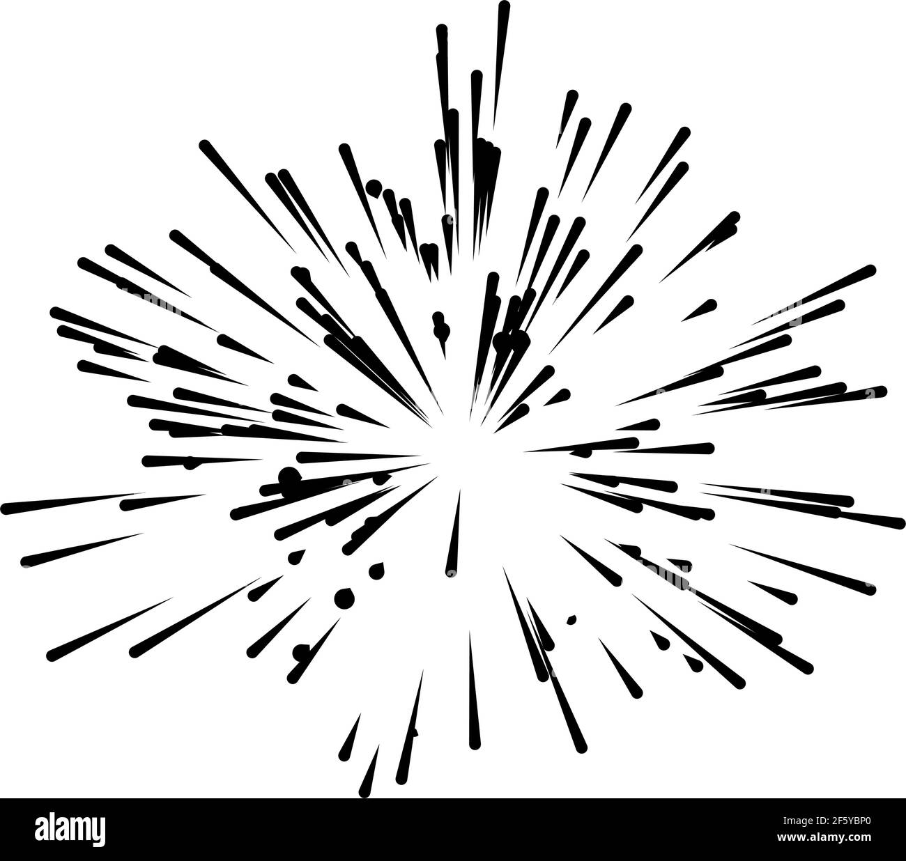 Radial, radiating lines, stripes abstract element for explosion, burst ...