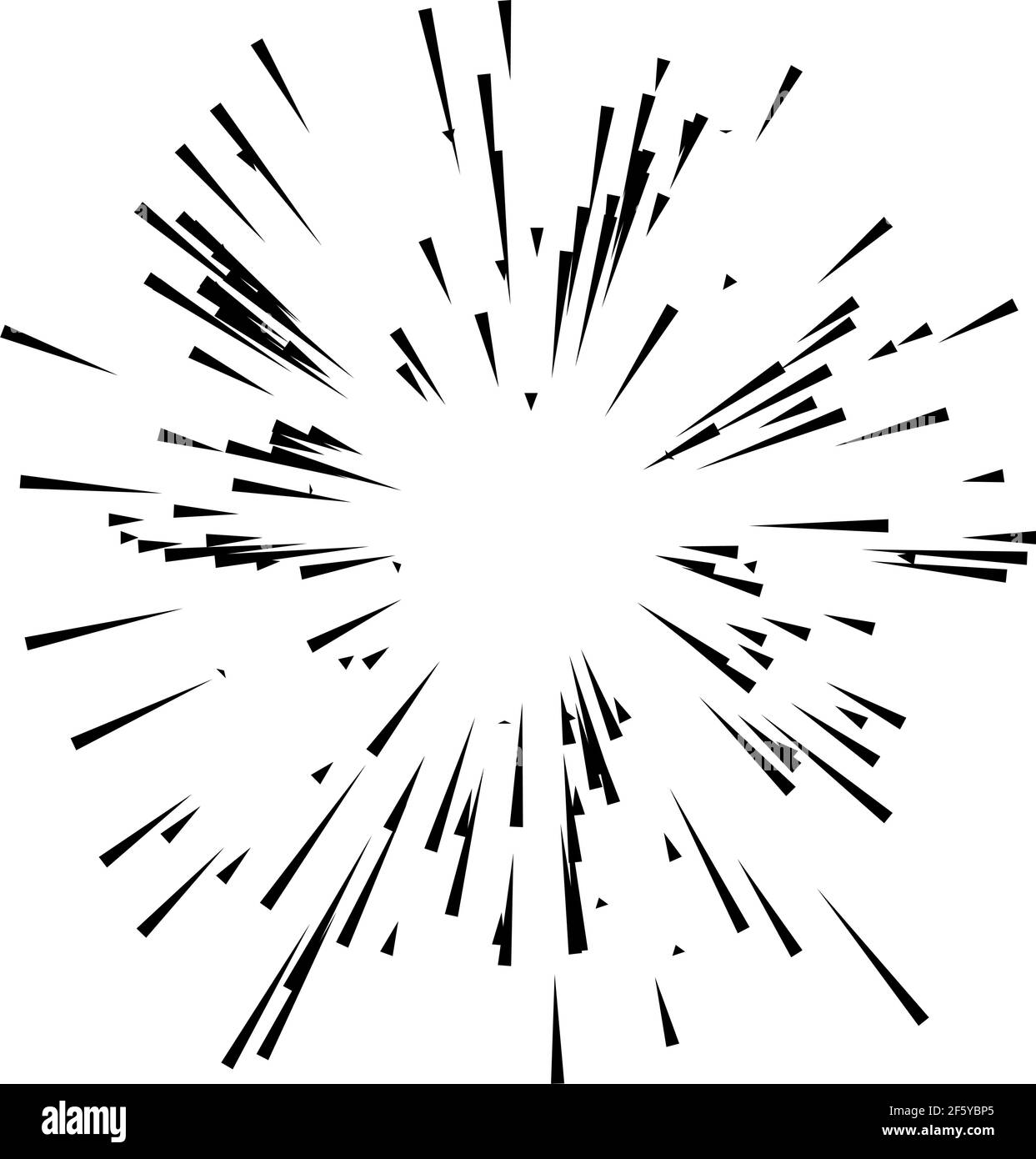 Radial, radiating lines, stripes abstract element for explosion, burst ...
