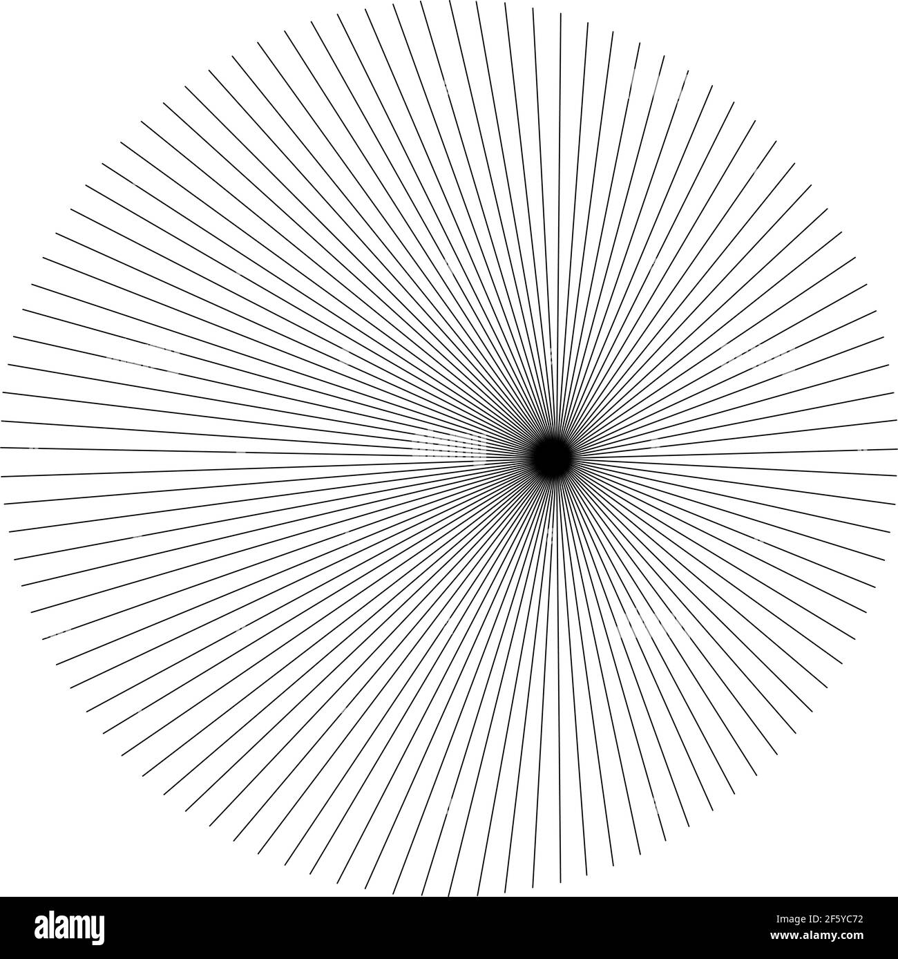 Radial, radiating lines, stripes abstract element for explosion, burst ...