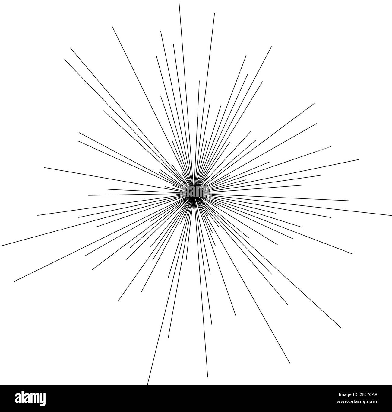 Radial, radiating lines, stripes abstract element for explosion, burst ...
