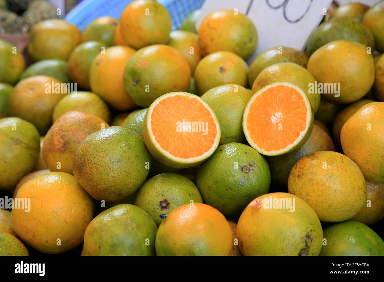 salvador, bahia, brazil - january 27, 2021: orange fruits are seen for ...