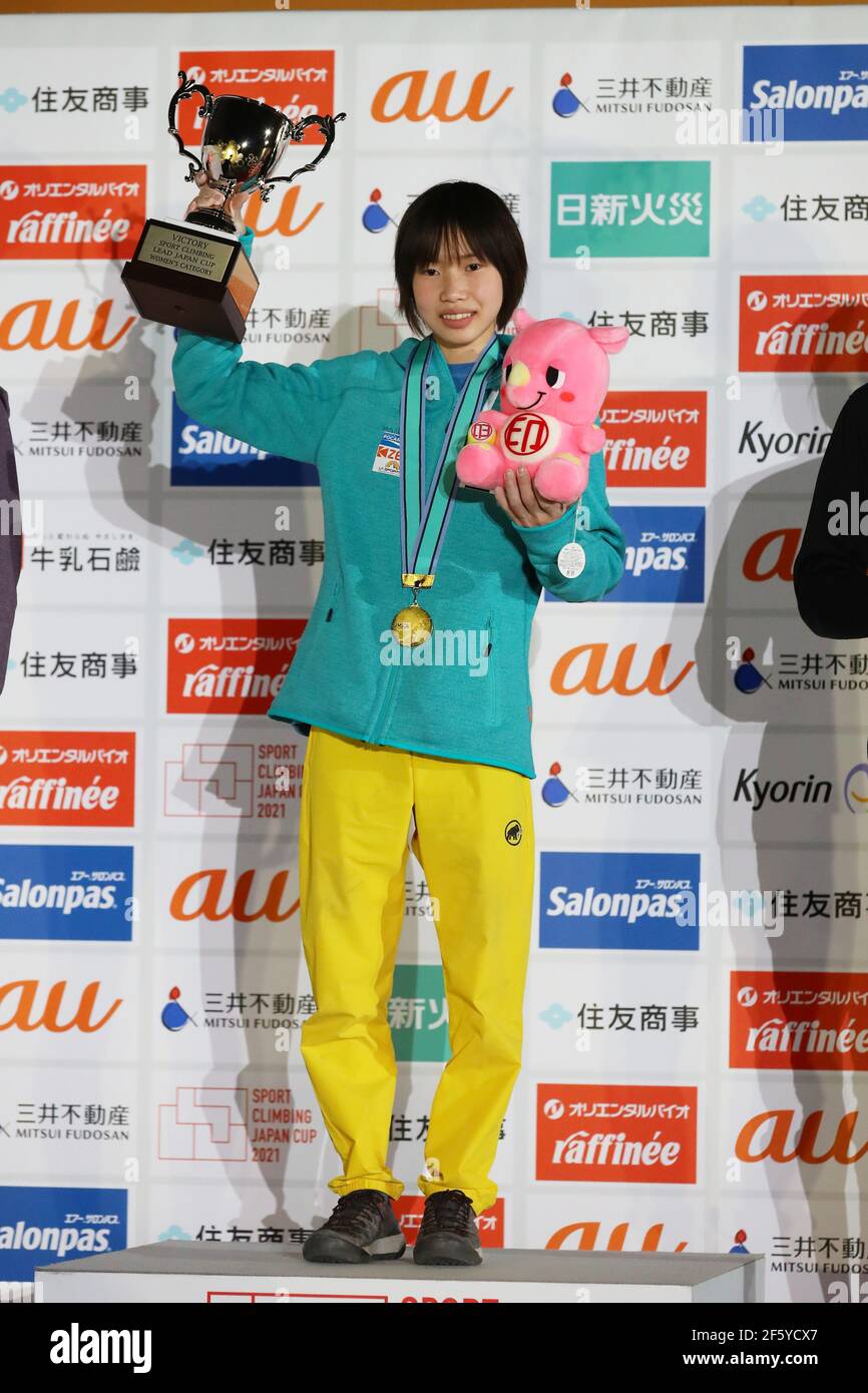 Inzai, Chiba, Japan. 28th Mar, 2021. Ai Mori Sport Climbing : The 34th ...