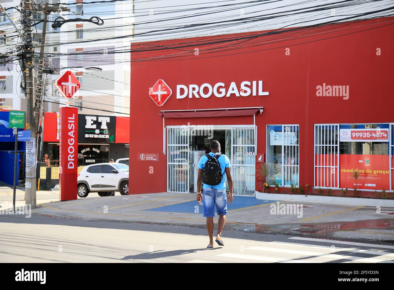 salvador, bahia, brazil - january 25, 2021: facade of the Drogasil ...