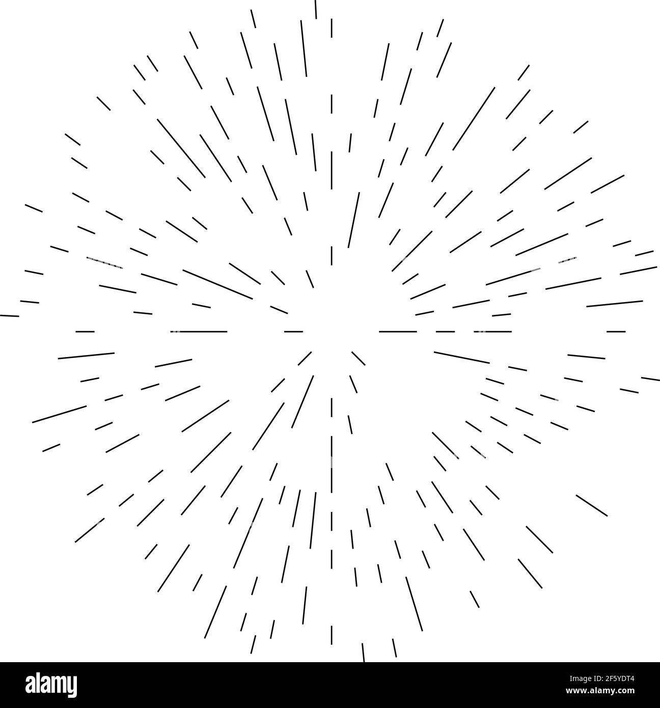 Radial, radiating lines, stripes abstract element for explosion, burst ...