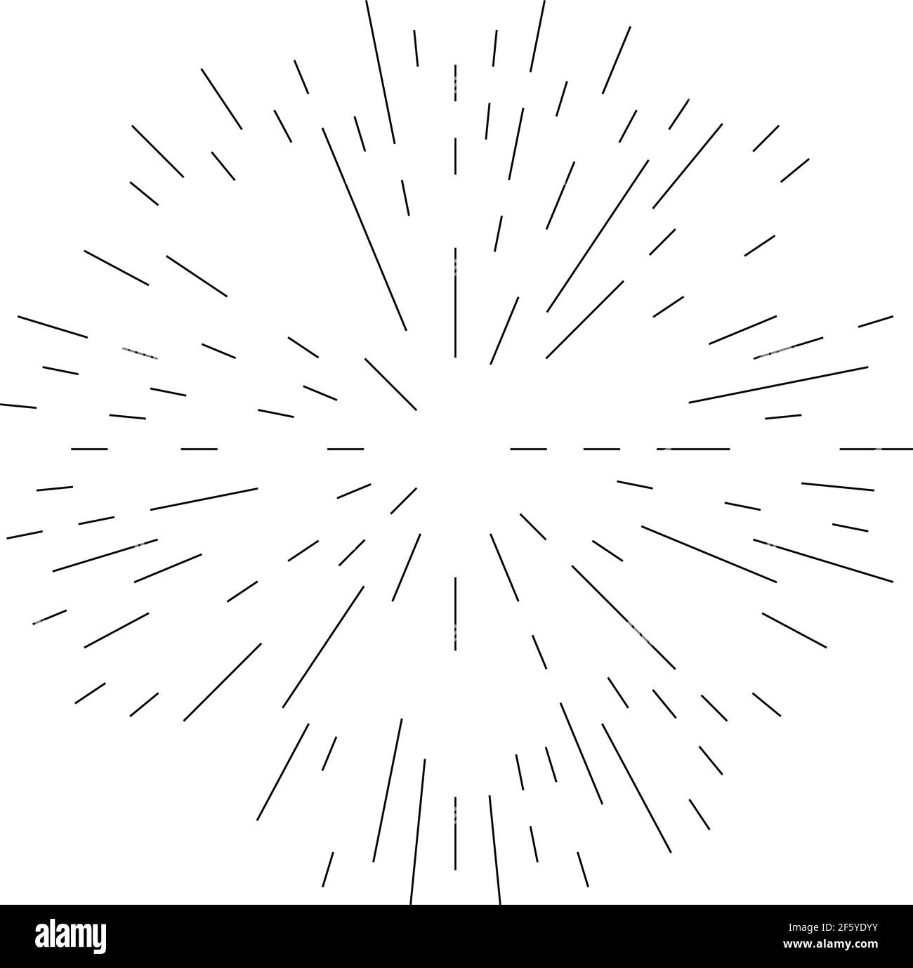 Radial, radiating lines, stripes abstract element for explosion, burst ...