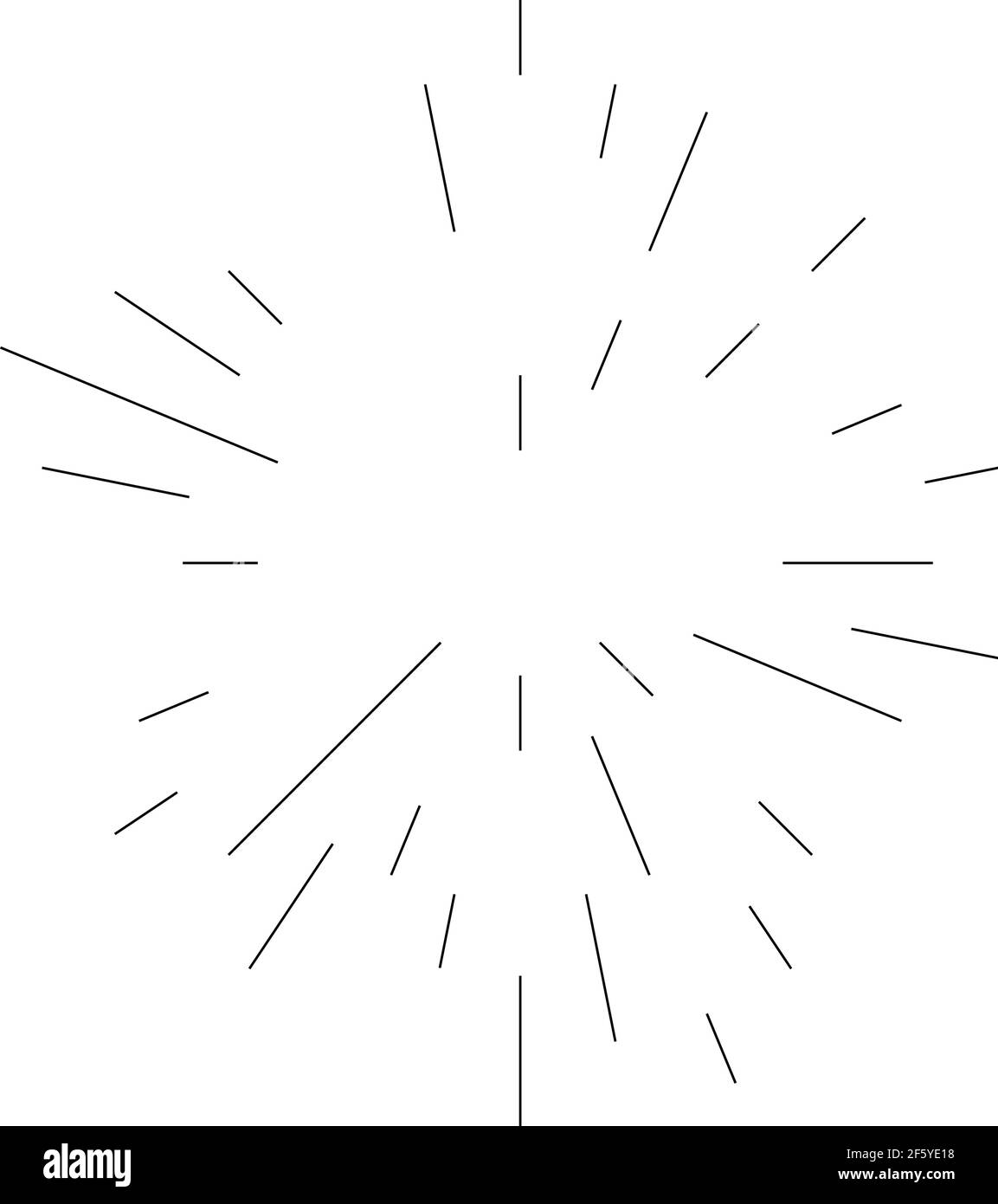 Radial, radiating lines, stripes abstract element for explosion, burst ...