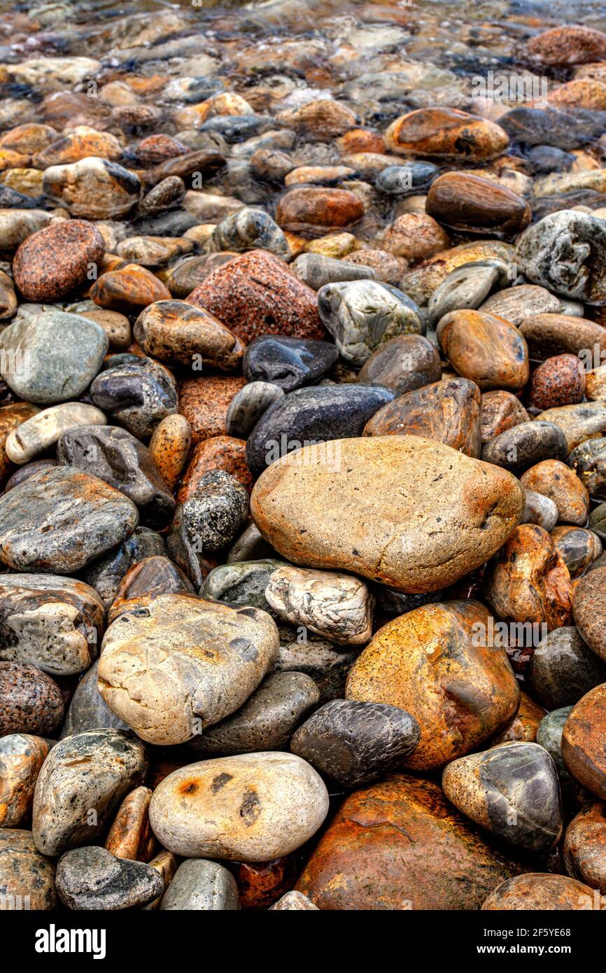 Beach rocks, Acadia National Park, Maine Stock Photo - Alamy