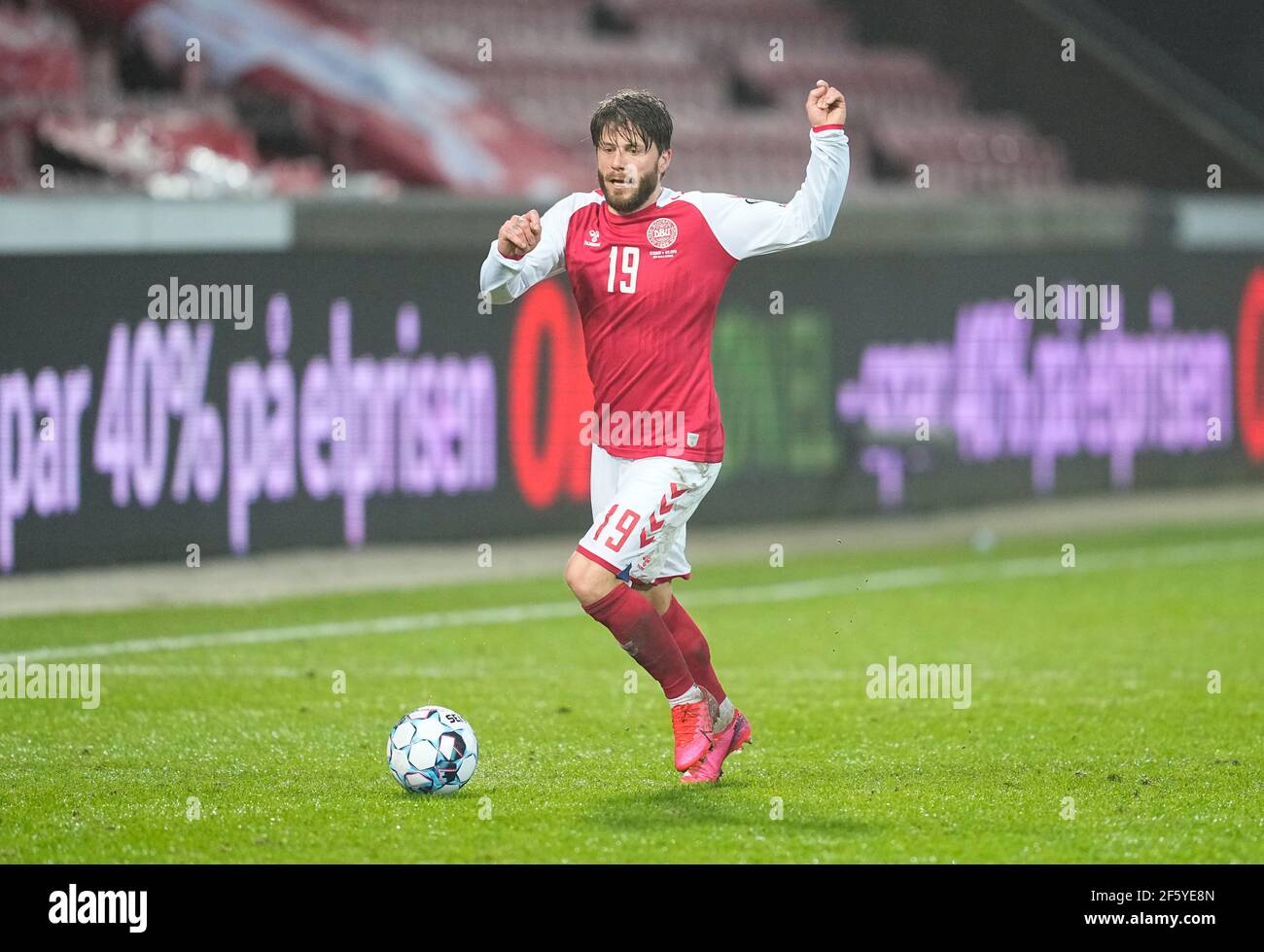 March 28, 2021: Lasse Schöne of Denmark during Denmark and Moldova on ...