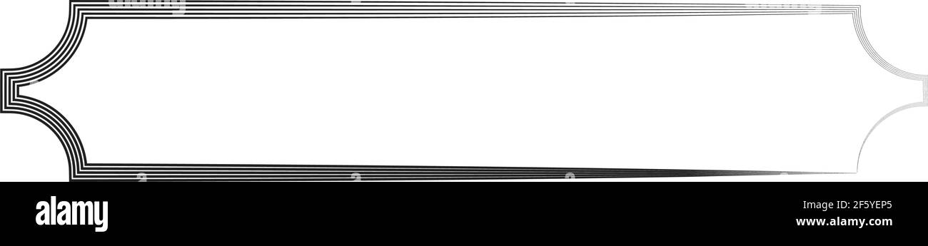 Grungy rectangular frame, border, plaque outline — Stock illustration ...