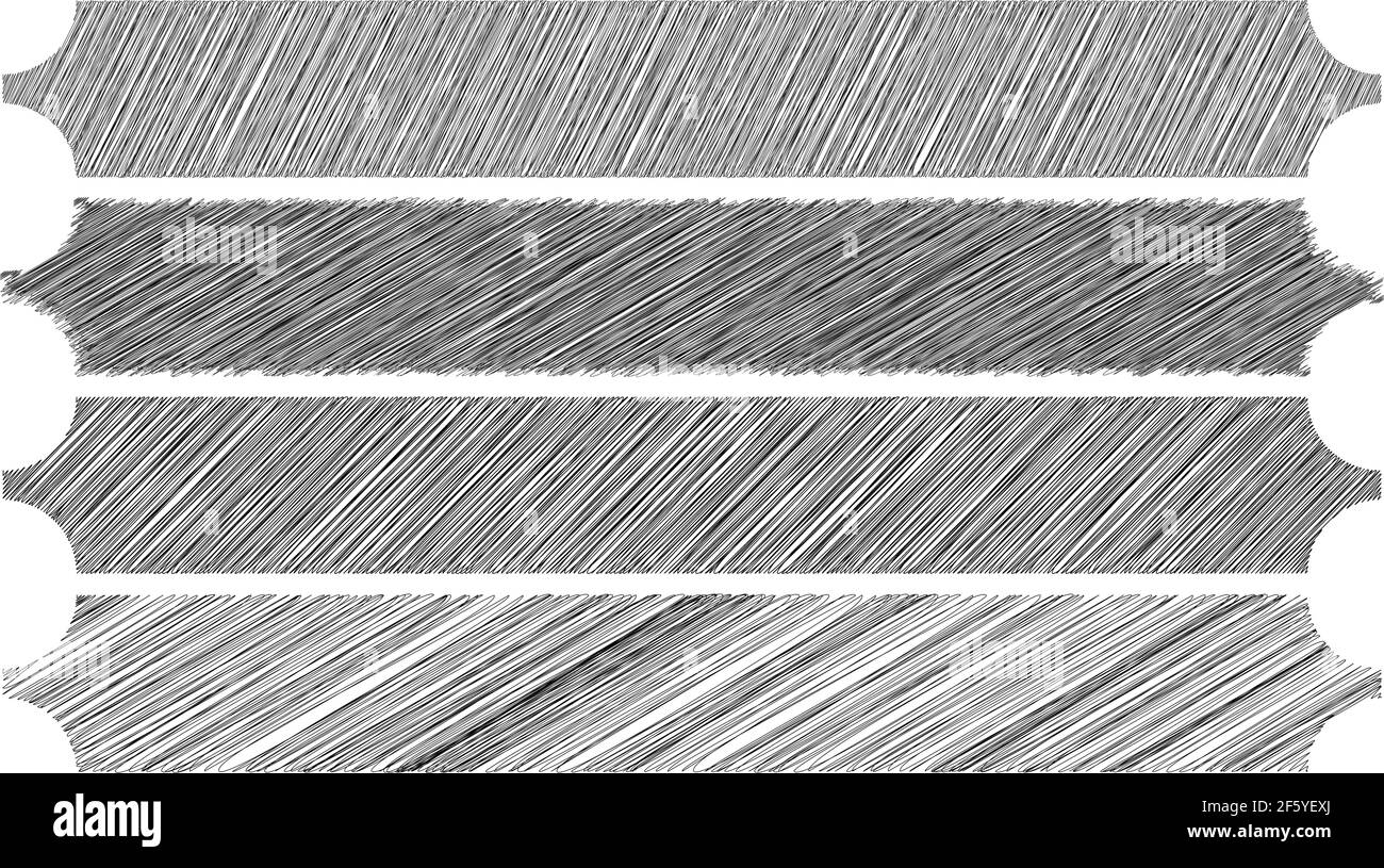 Rectangular banner, plaque, banner shapes with scribble effect — Stock ...