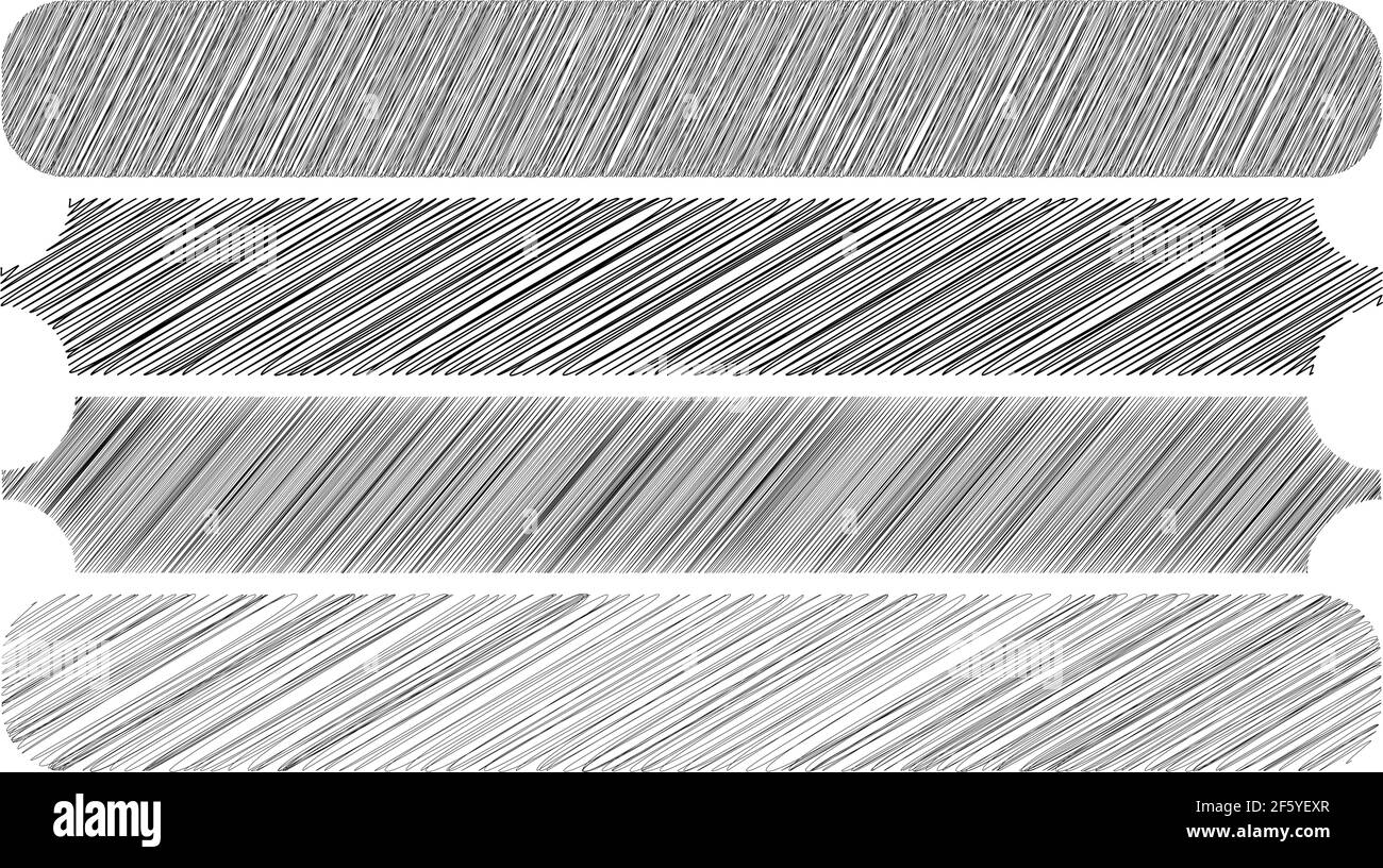 Rectangular banner, plaque, banner shapes with scribble effect — Stock ...