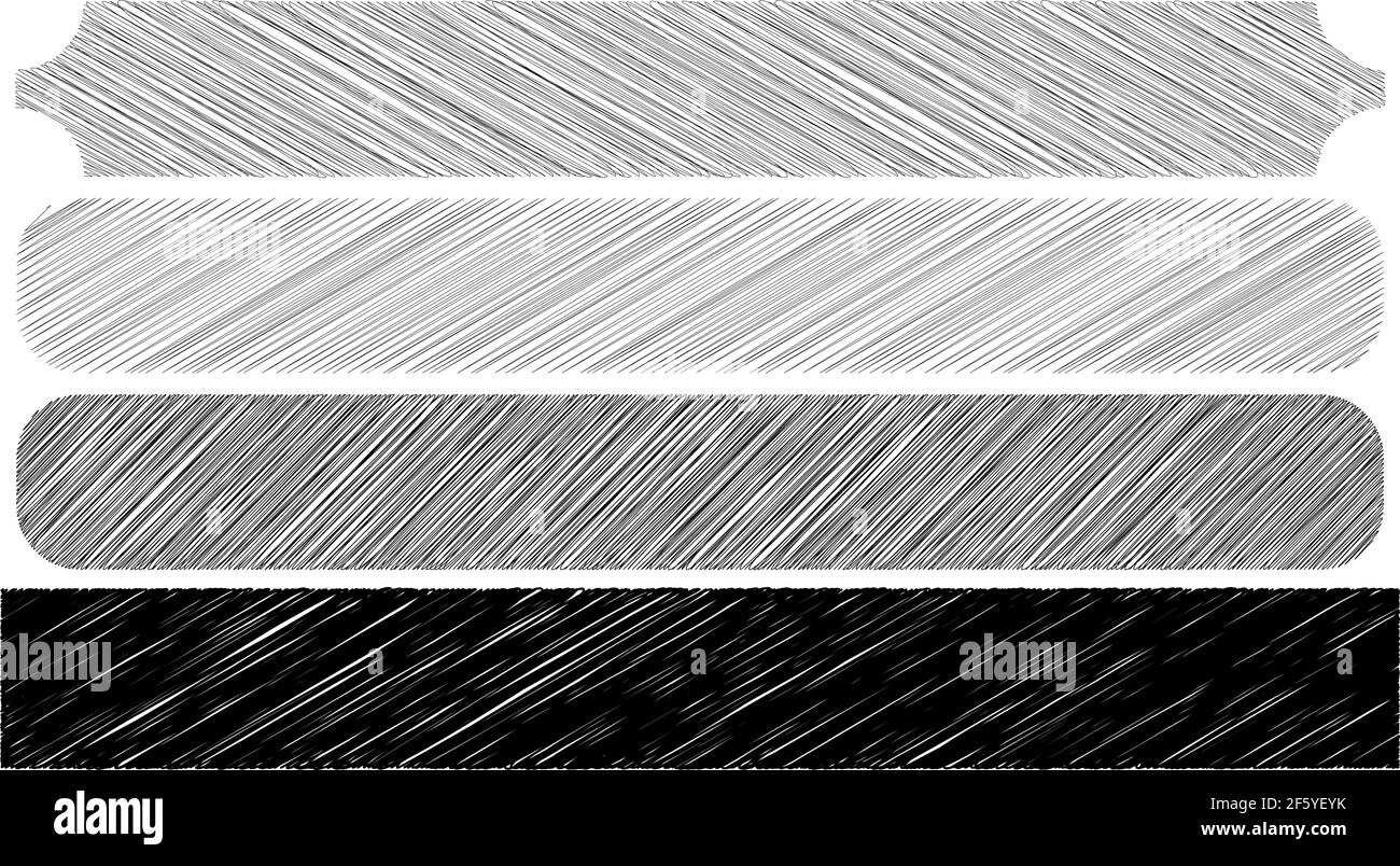 Rectangular banner, plaque, banner shapes with scribble effect — Stock ...