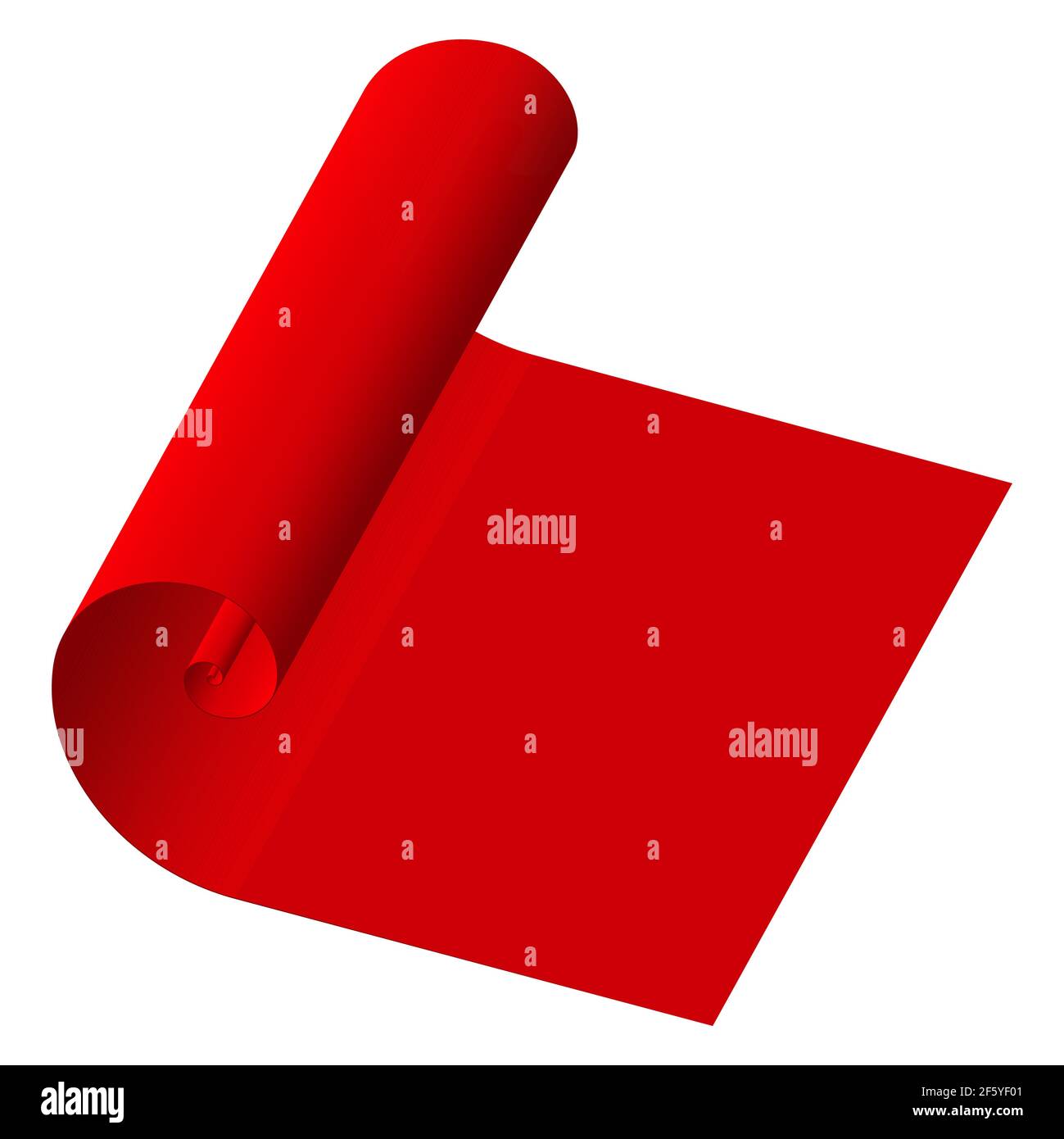 3D paper, cloth material roll icon – Stock vector illustration, Clip ...