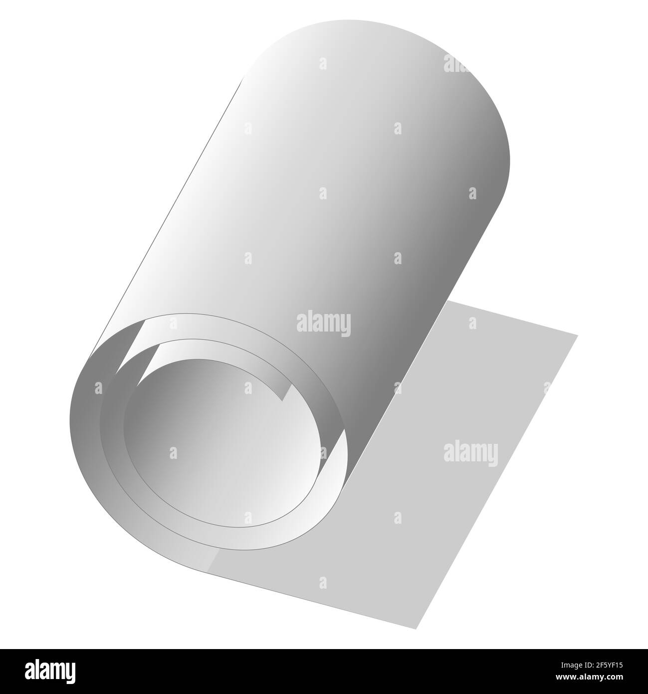 3D paper, cloth material roll icon – Stock vector illustration, Clip ...