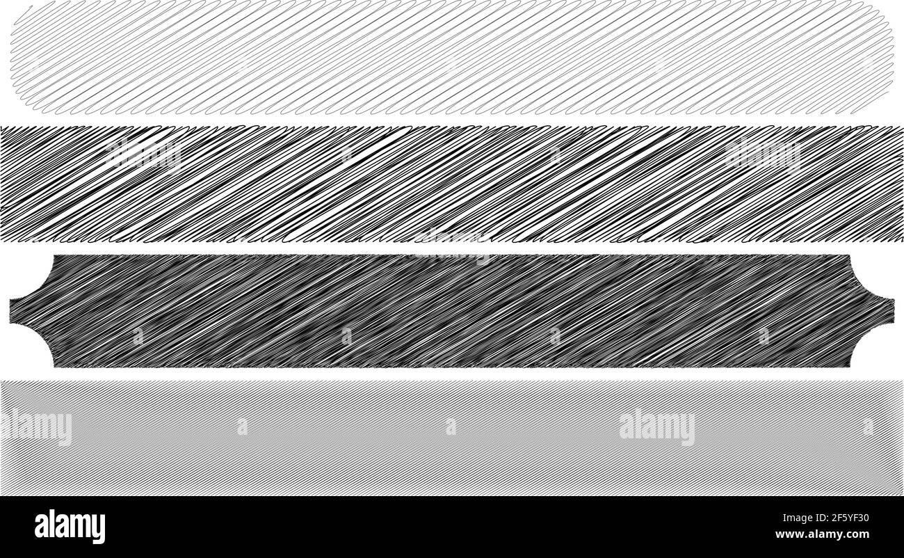 Rectangular banner, plaque, banner shapes with scribble effect — Stock ...