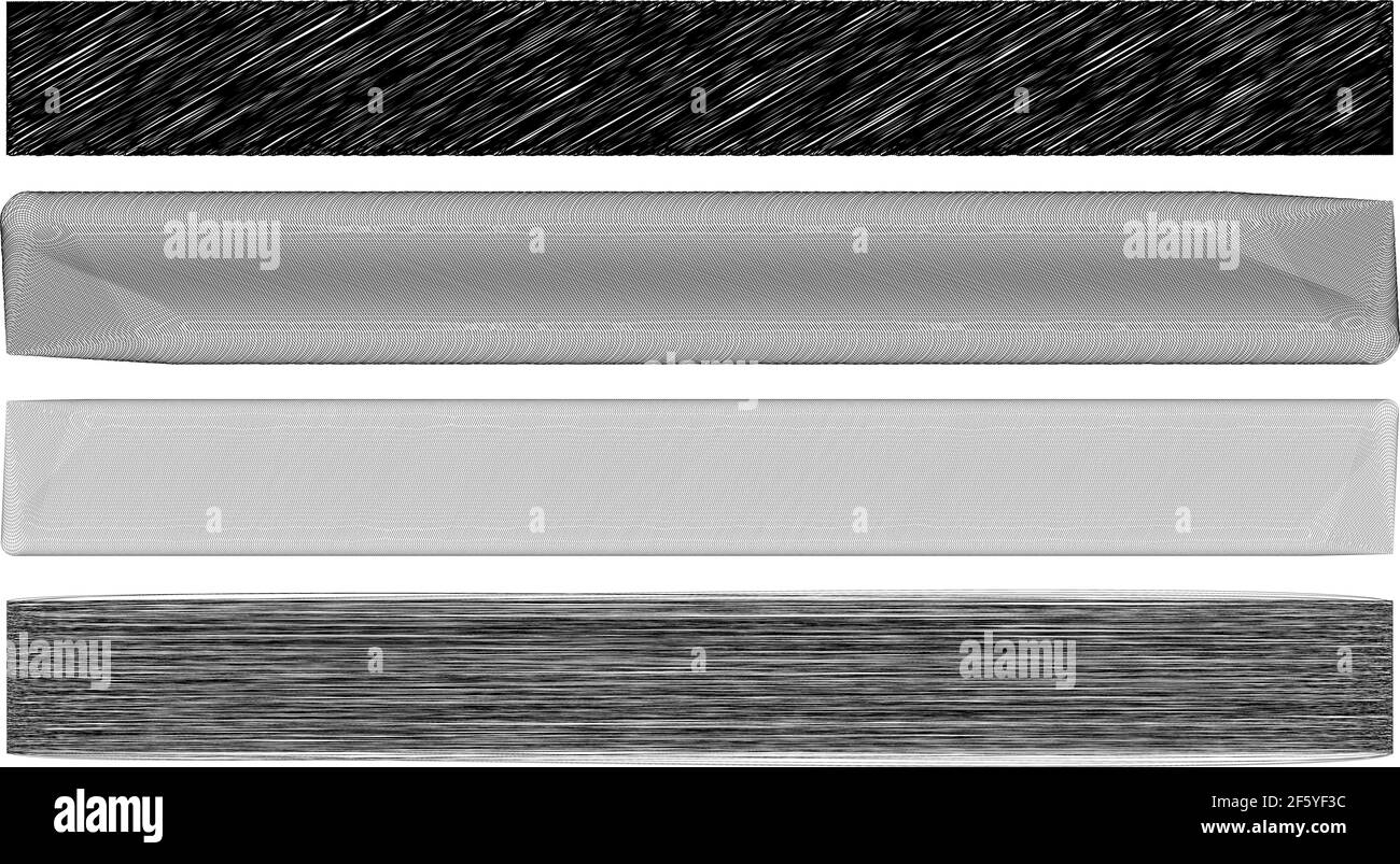 Rectangular banner, plaque, banner shapes with scribble effect — Stock ...