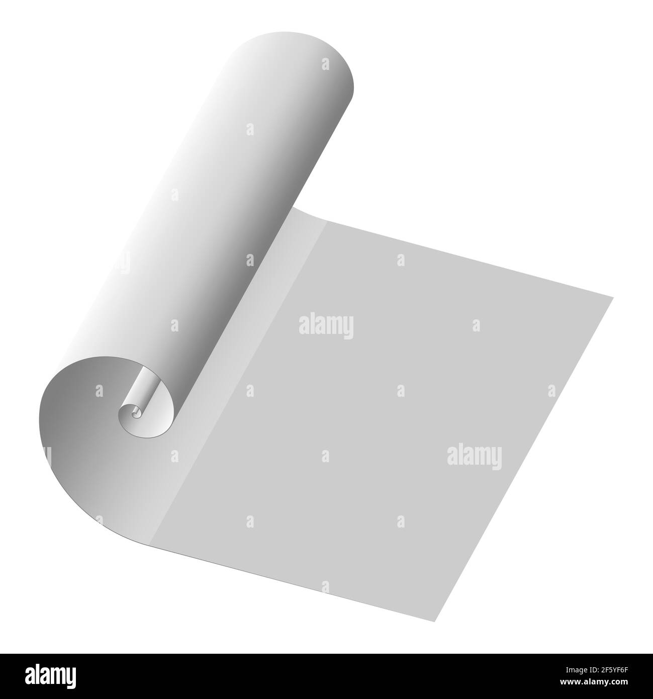 3D paper, cloth material roll icon – Stock vector illustration, Clip ...