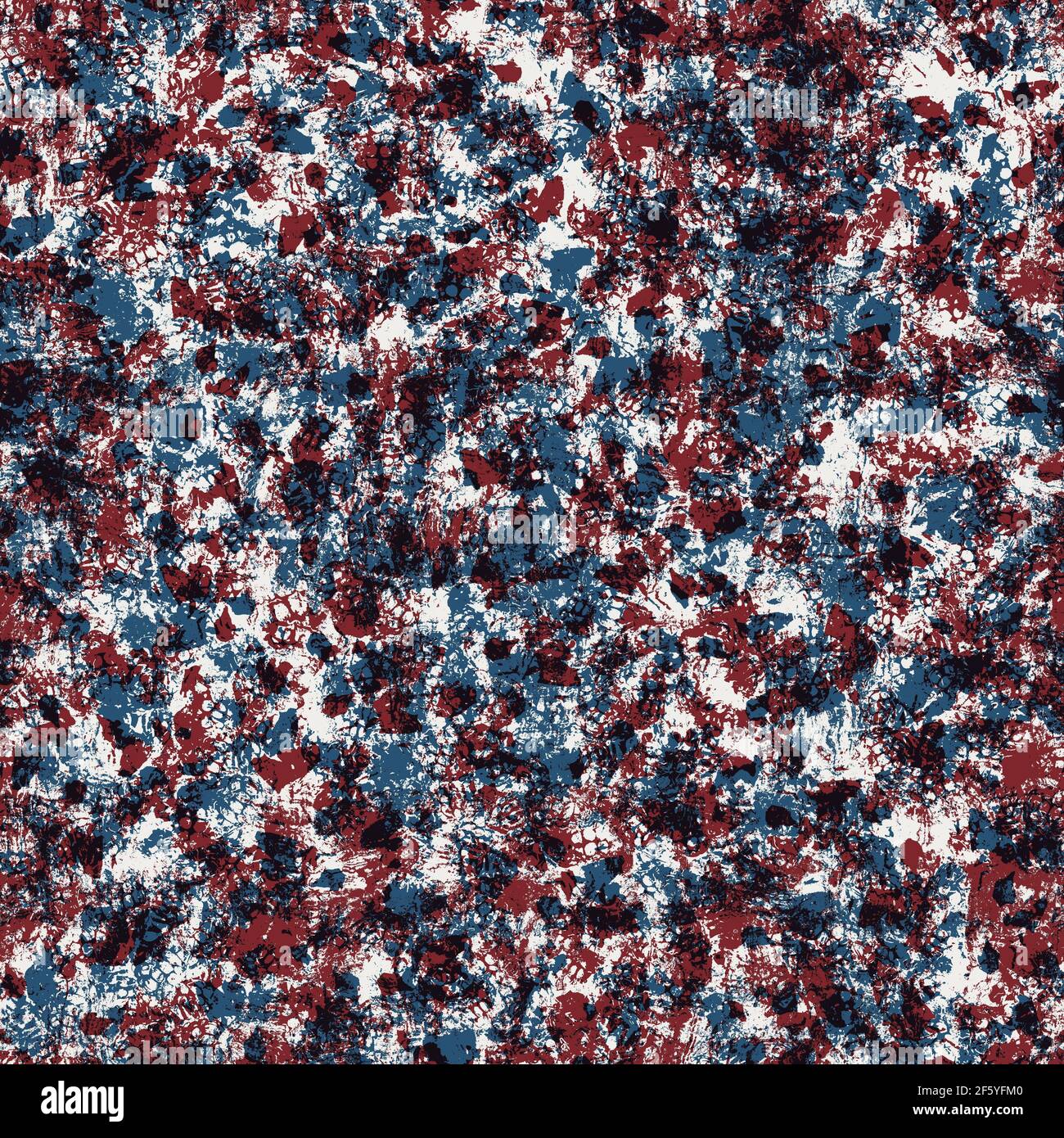 Seamless floral pattern in red blue black white Stock Photo - Alamy
