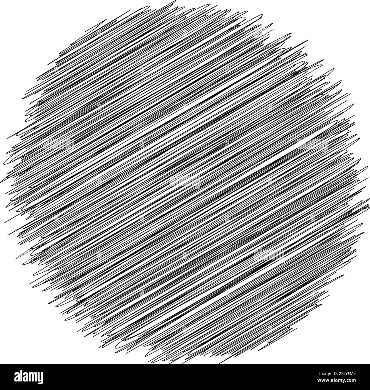 Circle with scribble, sketch, doodle effect pattern — Stock vector ...