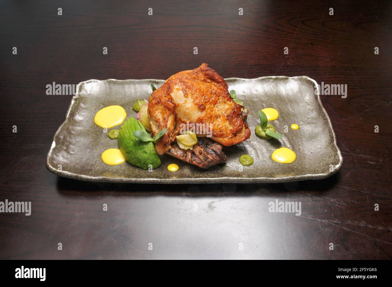 Delicious Mexican dish known as Pollo A La Brasa Stock Photo - Alamy