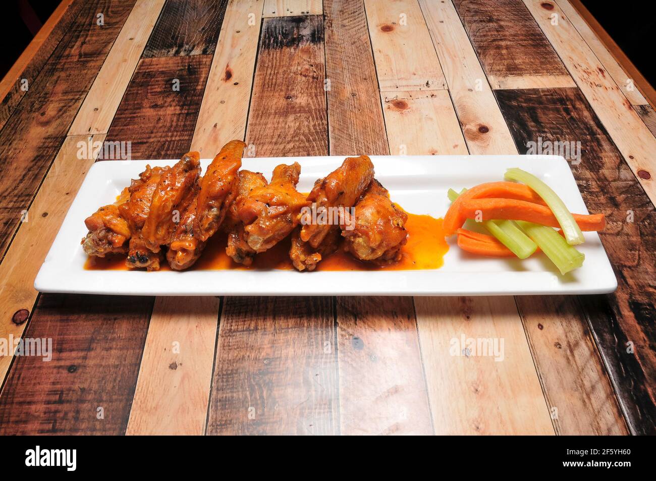 Authentic American cuisine food best known as buffalo hot wings Stock ...