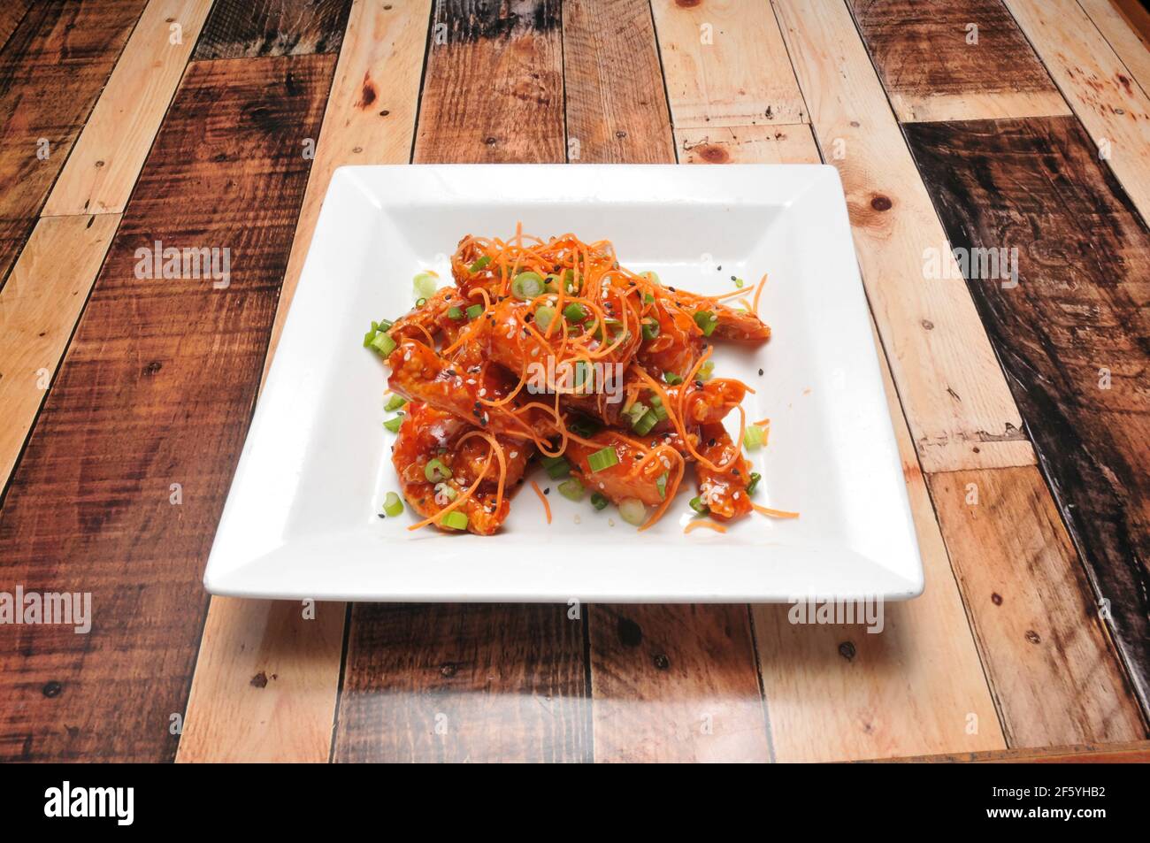 Delicious Japanese food known as volcano shrimp Stock Photo - Alamy