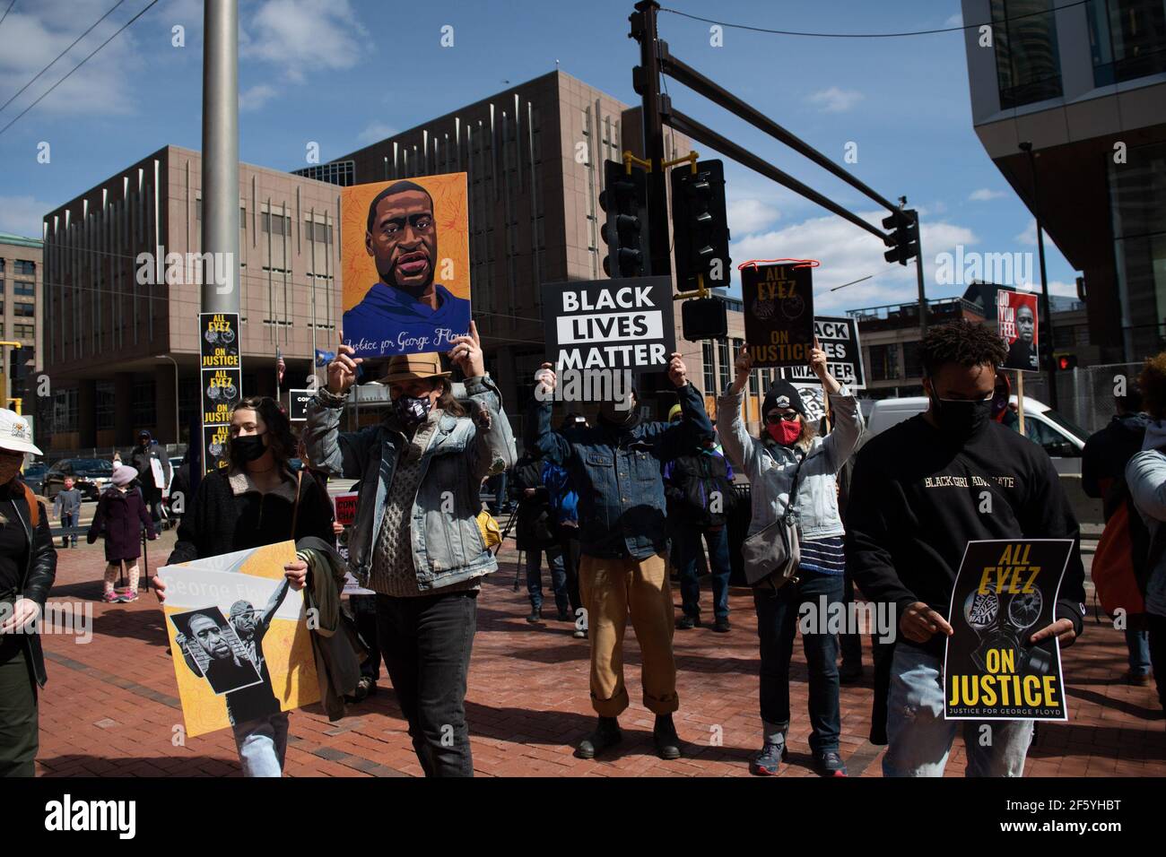 MARCH 28 - Minneapolis, MN: Protests and demonstrations outside the ...
