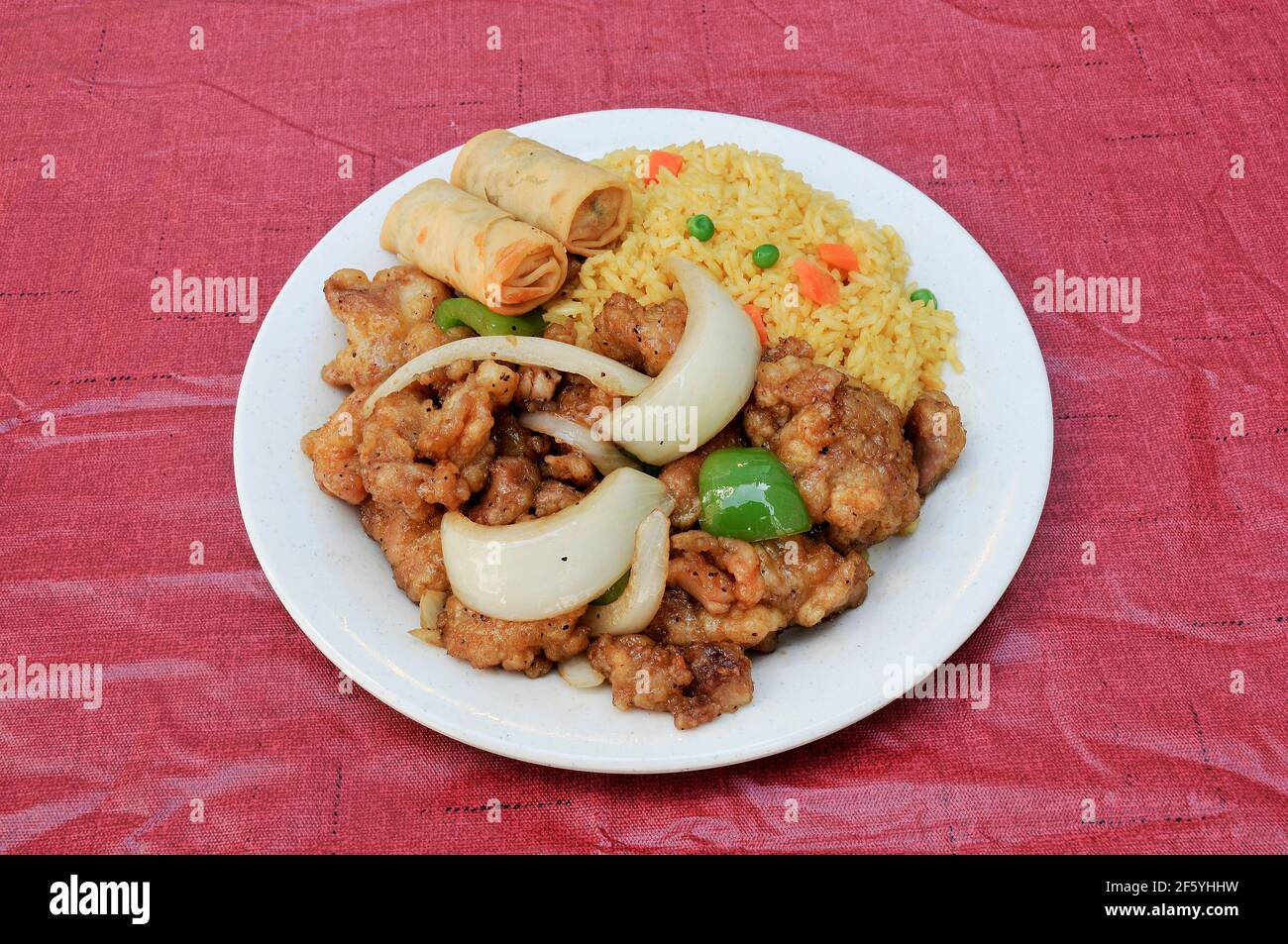Traditional Chinese dish known as black pepper chicken Stock Photo - Alamy