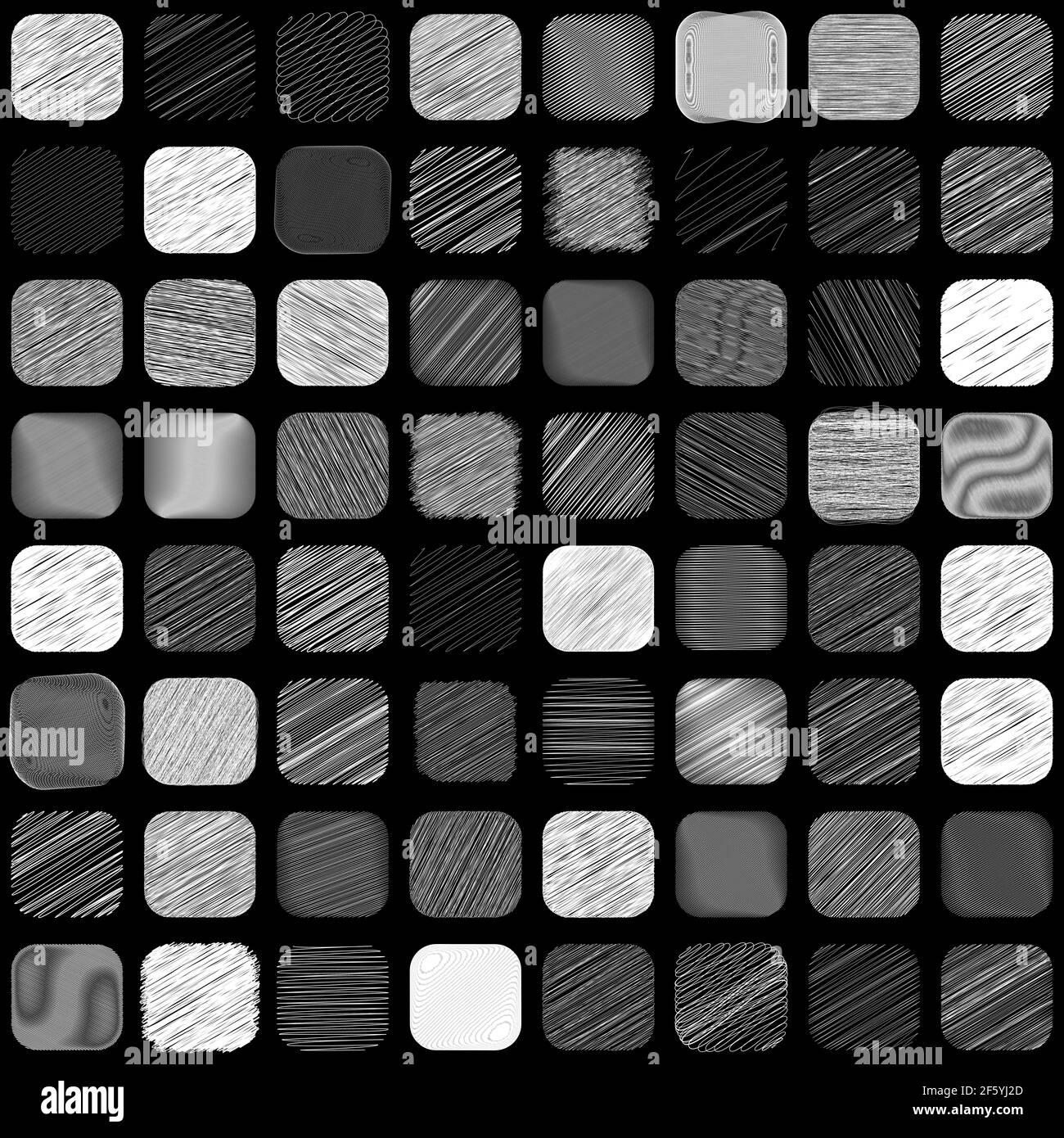 Rounded square with sketchy, scribble, doodle effect texture — Stock ...