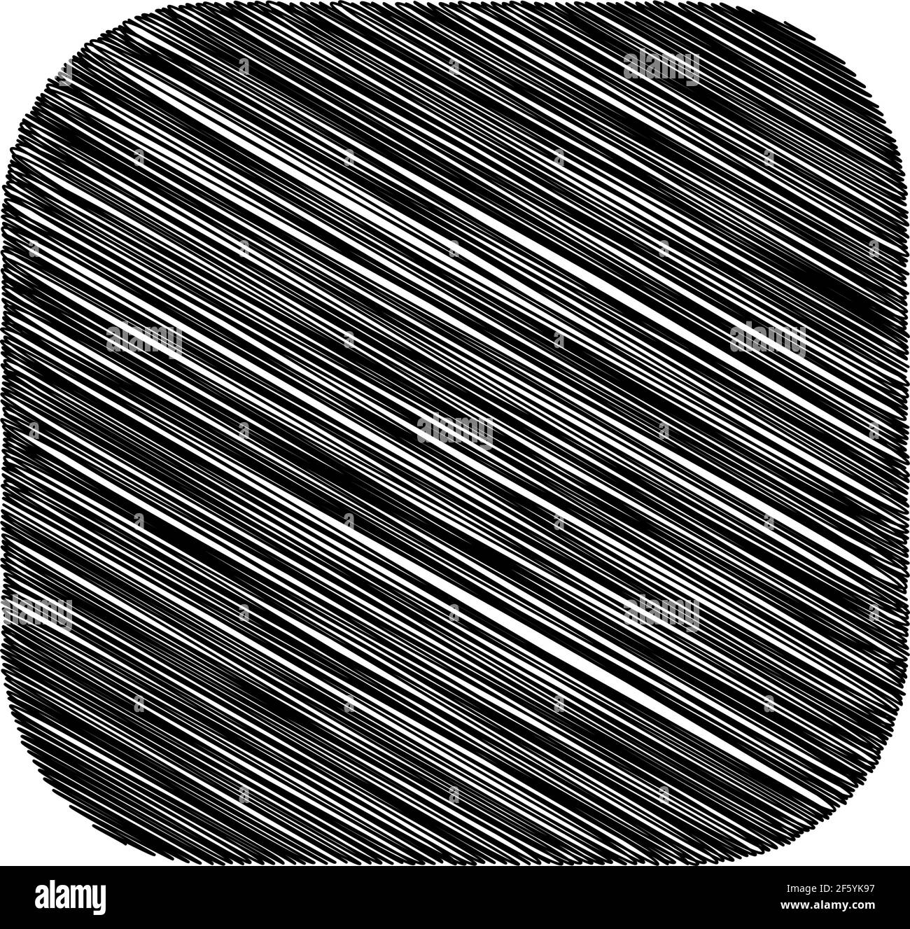 Rounded square with sketchy, scribble, doodle effect texture — Stock ...