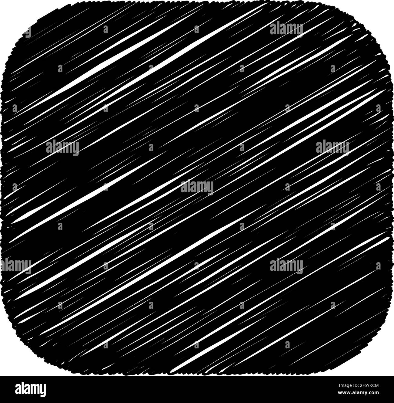 Rounded square with sketchy, scribble, doodle effect texture — Stock ...