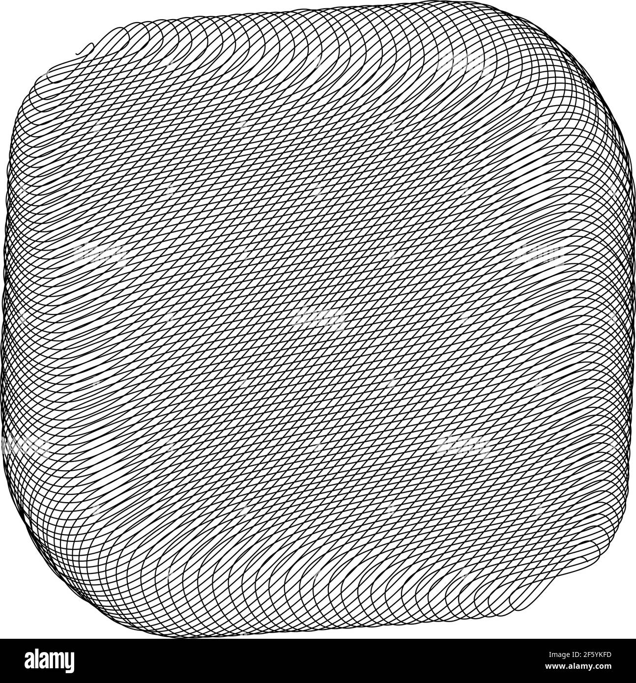 Rounded square with sketchy, scribble, doodle effect texture — Stock ...