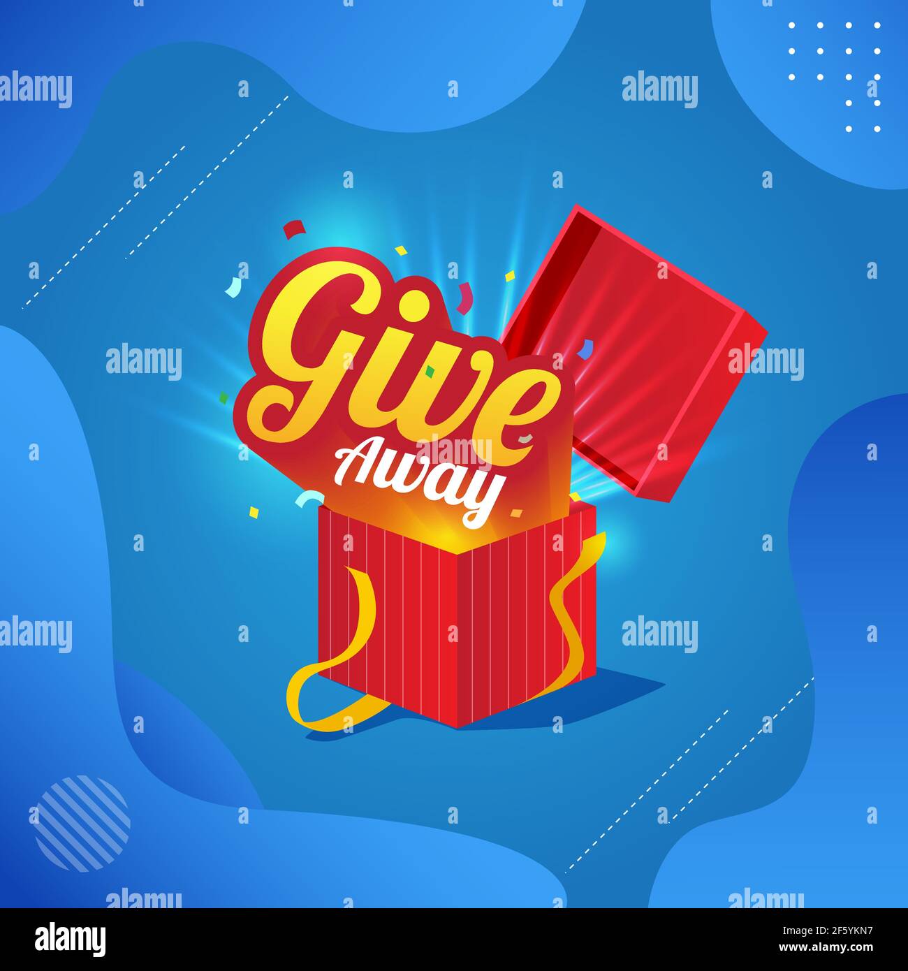 give away poster template for social media post Stock Vector Image ...