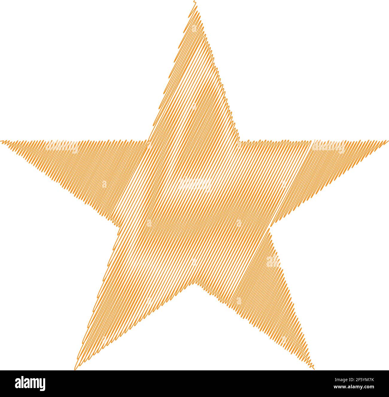 Star wiith scribble, sketchy, doodle effect pattern — Stock vector ...