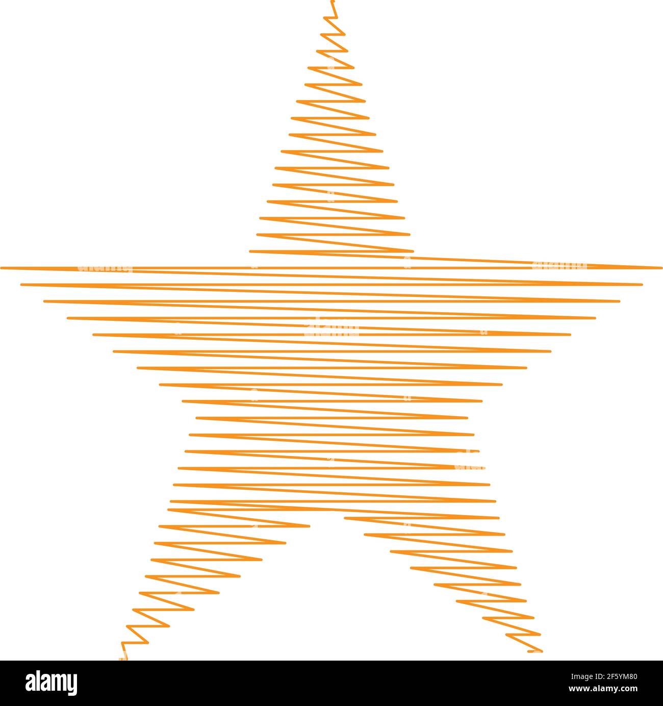 Star wiith scribble, sketchy, doodle effect pattern — Stock vector ...