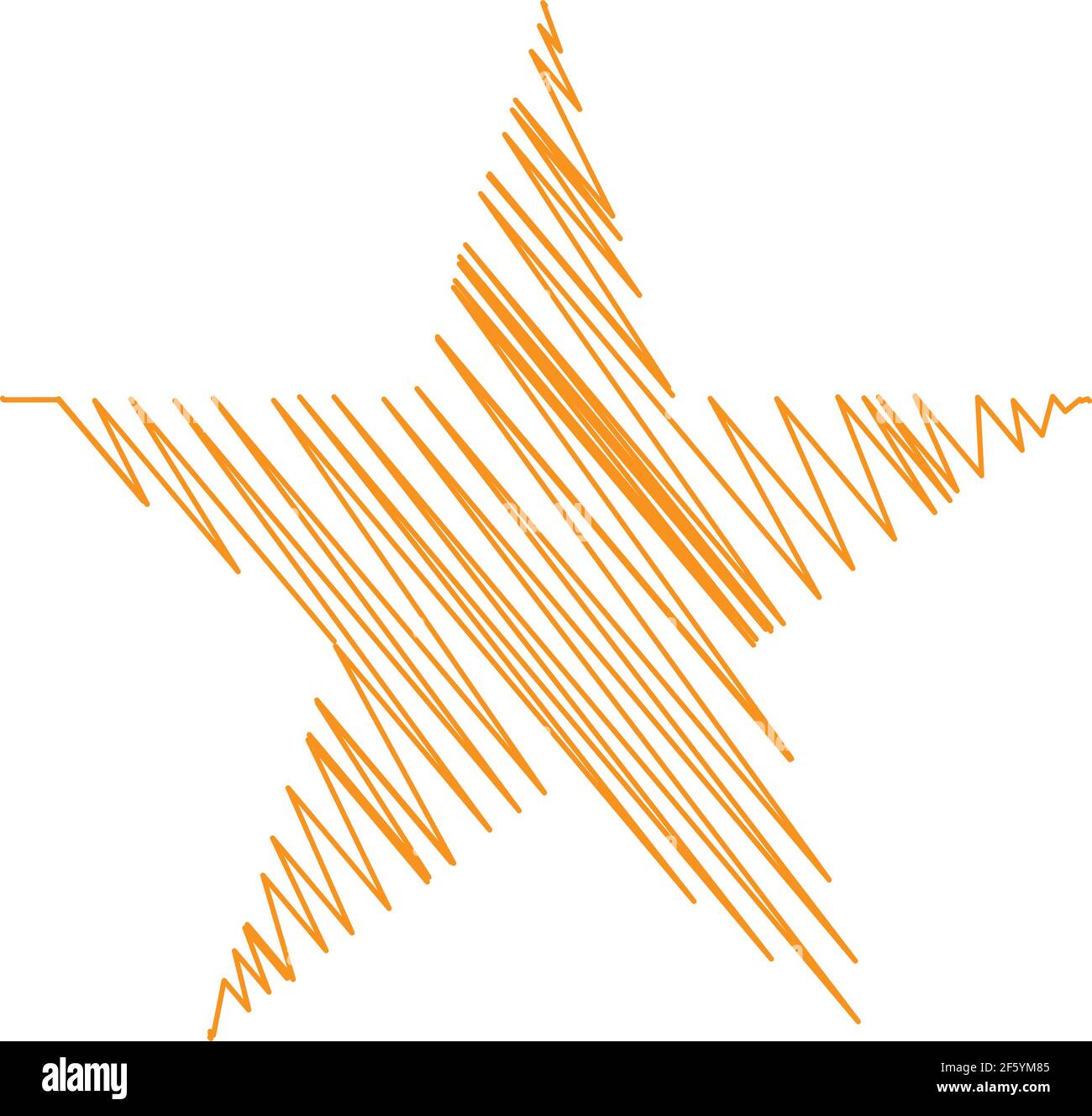 Star wiith scribble, sketchy, doodle effect pattern — Stock vector ...