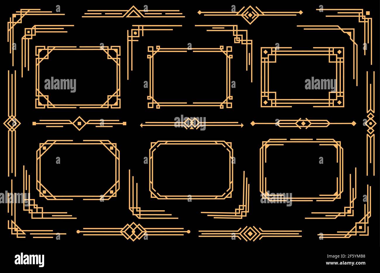 Decorative Border Frame Elements Corners Vector Modern Modern Border