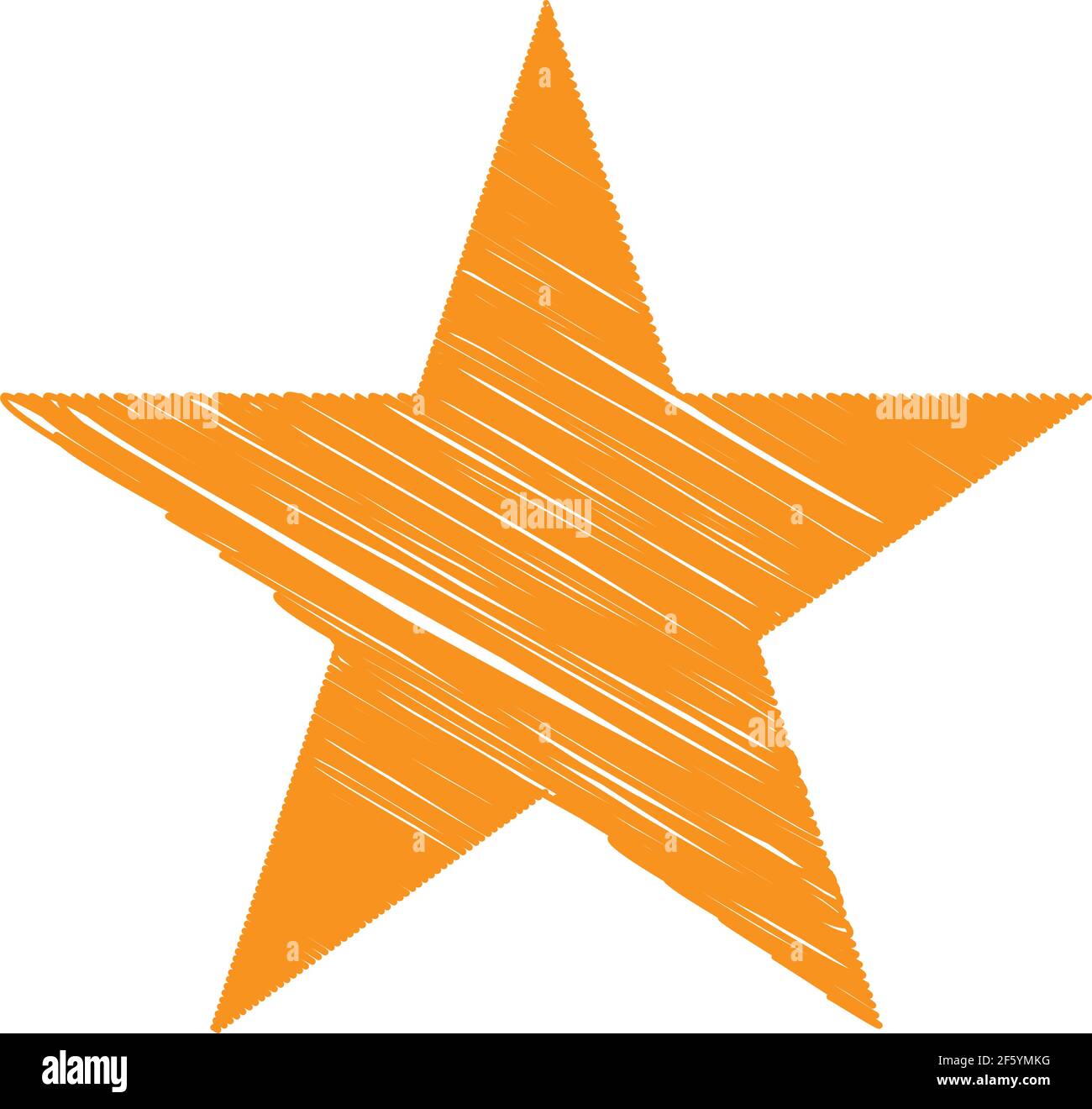 Star wiith scribble, sketchy, doodle effect pattern — Stock vector ...