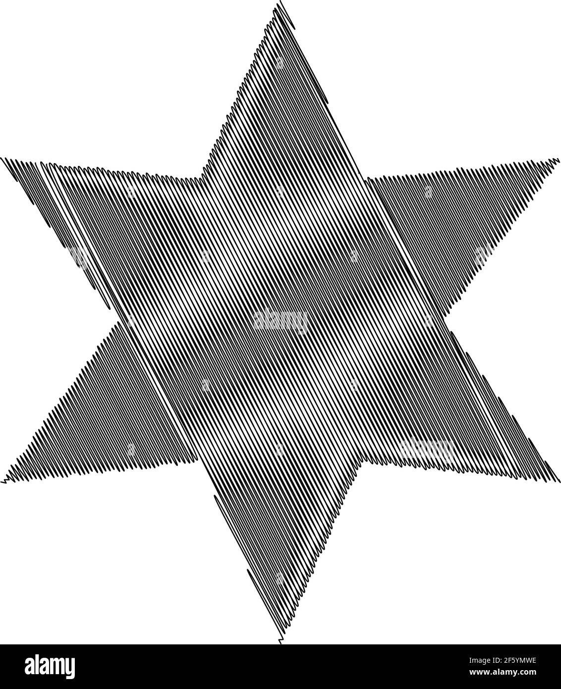 Star wiith scribble, sketchy, doodle effect pattern — Stock vector ...