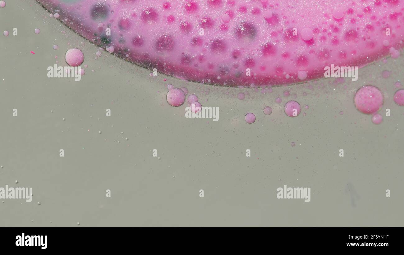 Fantastic structure of colorful oil paint and ink bubbles, chaotic ...