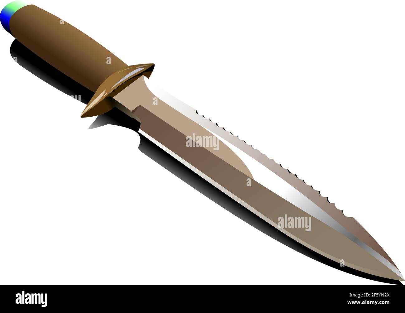 The vector 3d image of a knife on a white background Stock Vector Image ...