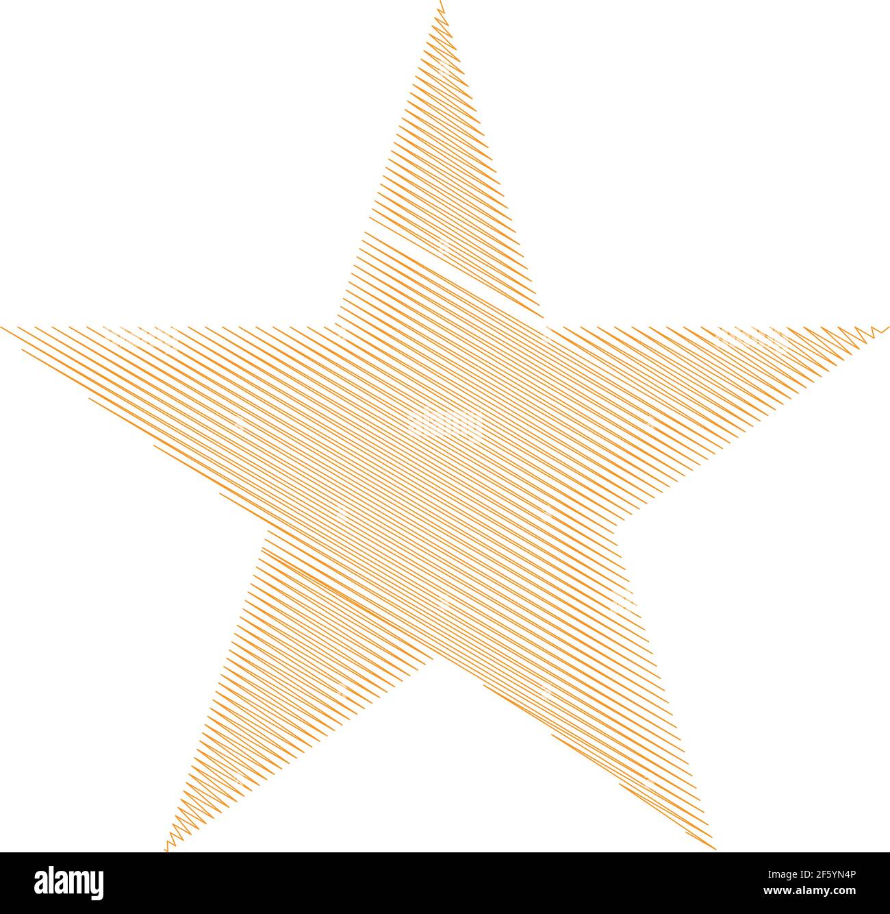 Star wiith scribble, sketchy, doodle effect pattern — Stock vector ...