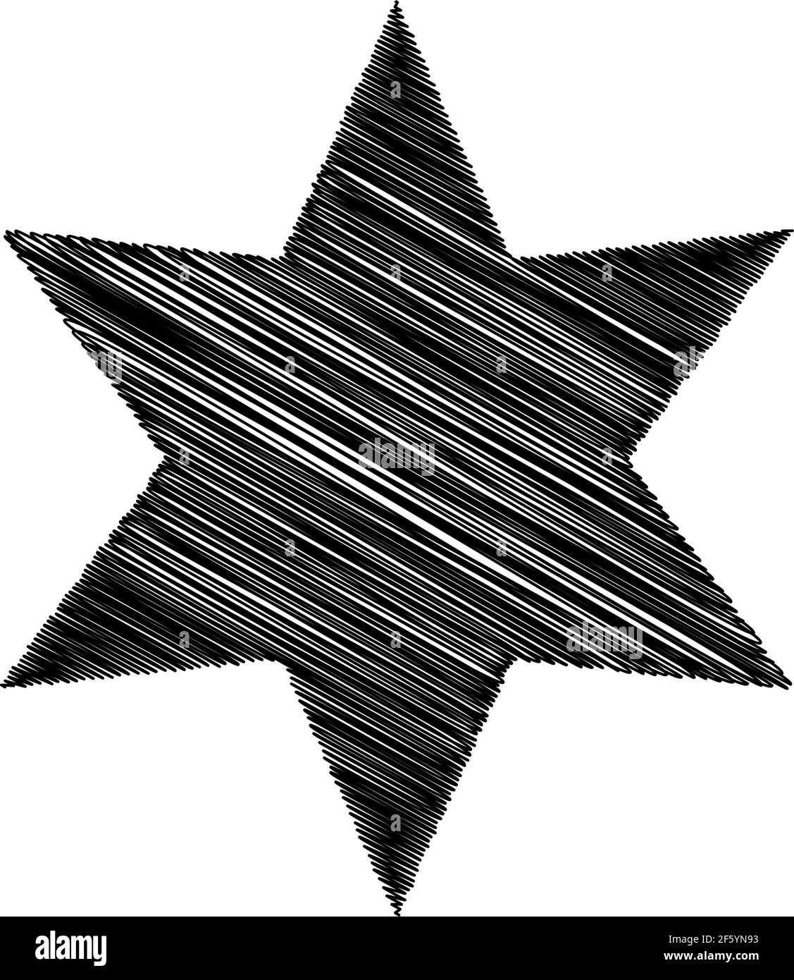 Star wiith scribble, sketchy, doodle effect pattern — Stock vector ...