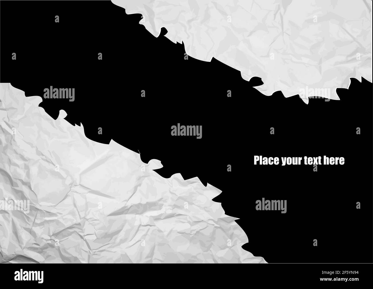 Background with torn crumpled paper. Vector illustration Stock Vector ...