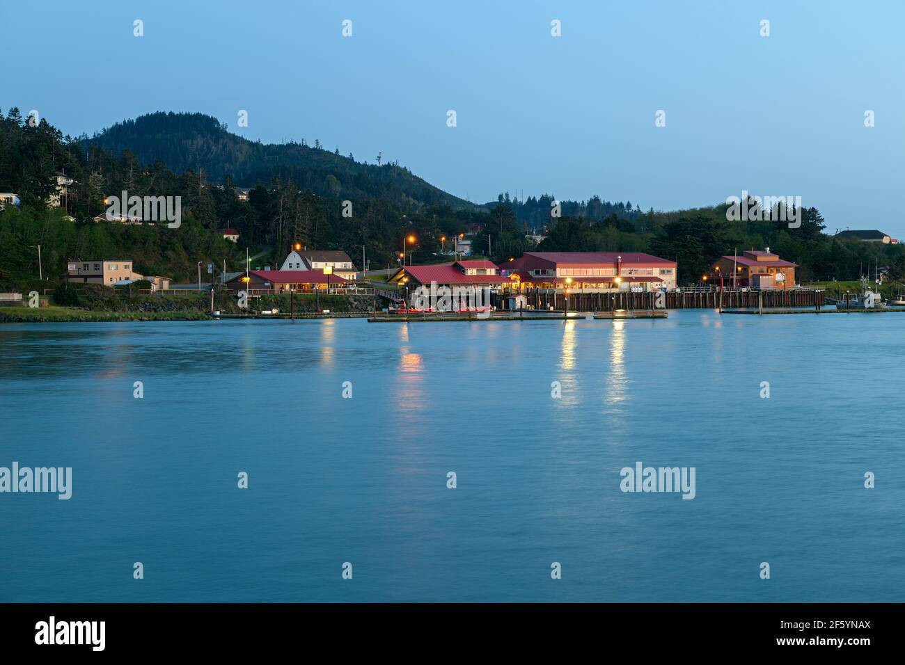 The waterfront at sunset in Gold Beach, Oregon, USA Stock Photo - Alamy