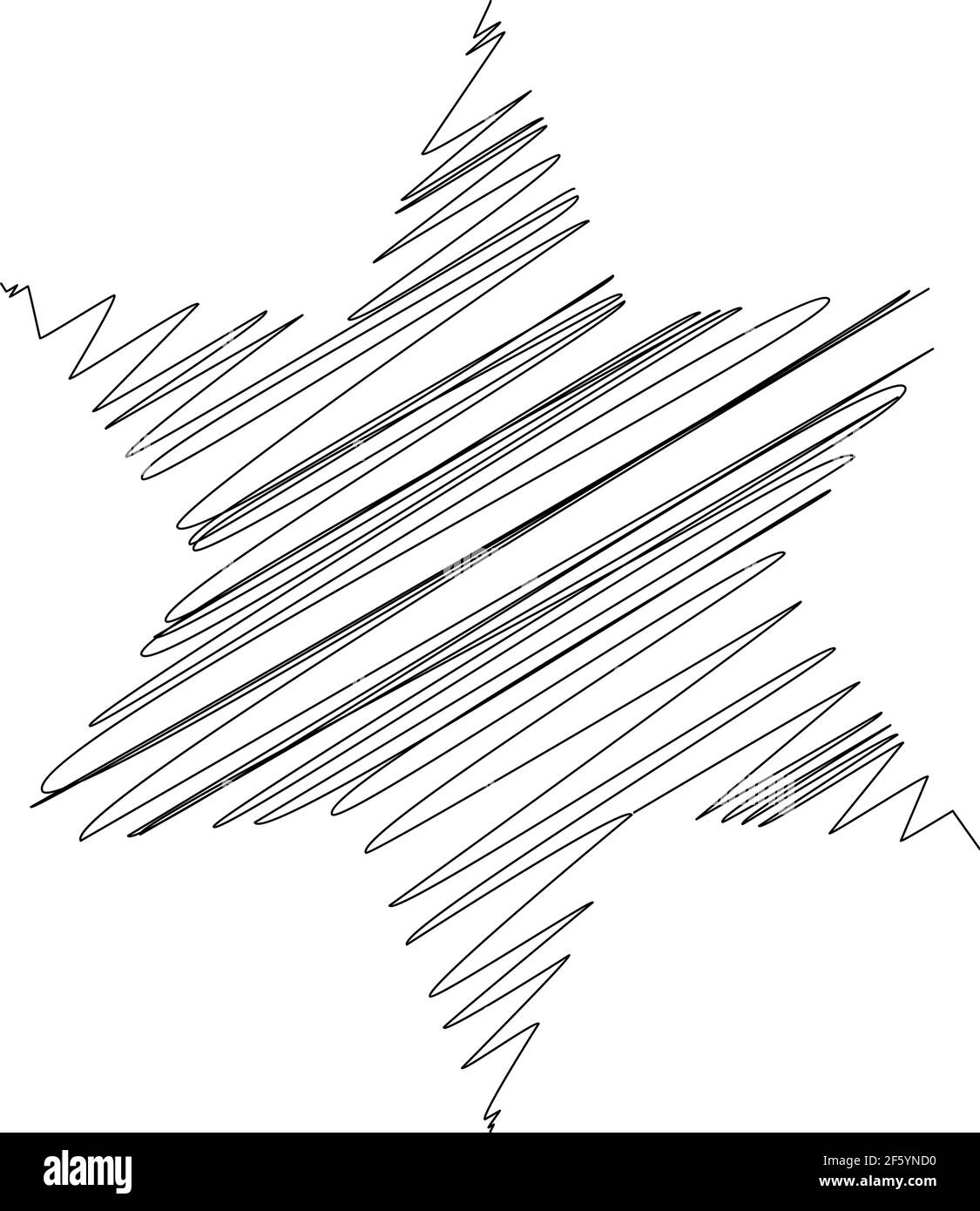 Star wiith scribble, sketchy, doodle effect pattern — Stock vector ...