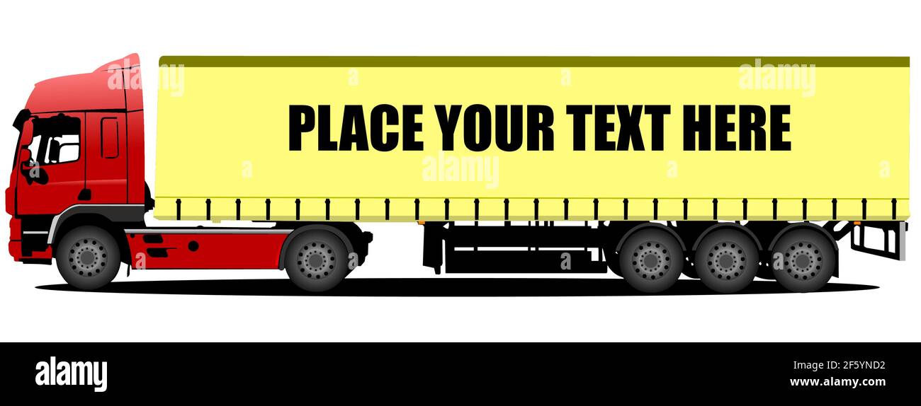 Vector 3d illustration of trucks Lorry Stock Vector Image & Art - Alamy